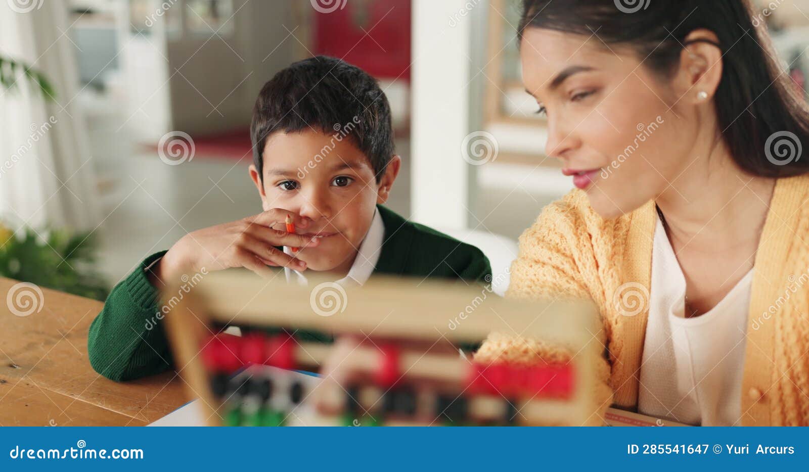 Homework, Math and Mother Counting with Child for Learning, Studying ...