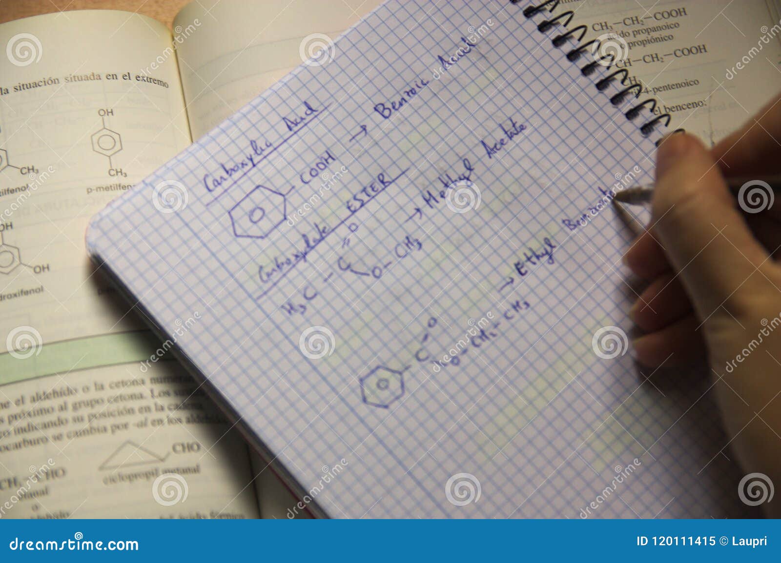 A Notebook with Some Formulas of Organic Chemistry Stock Image - Image ... A Notebook with Some Formulas of Organic Chemistry Stock Image - Image ...