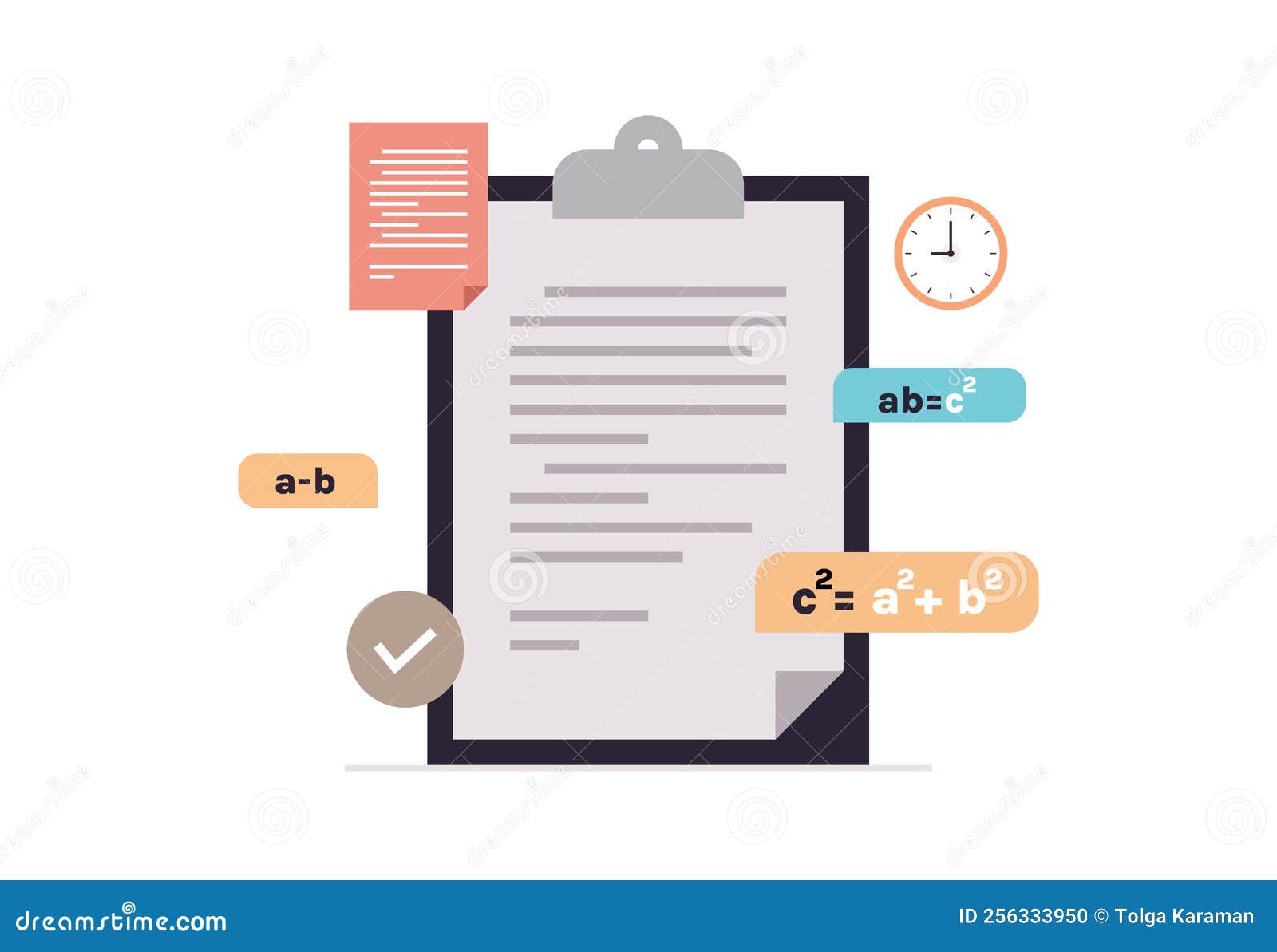 Homework and Studying Solving Mathematical Examples Education Concept ...