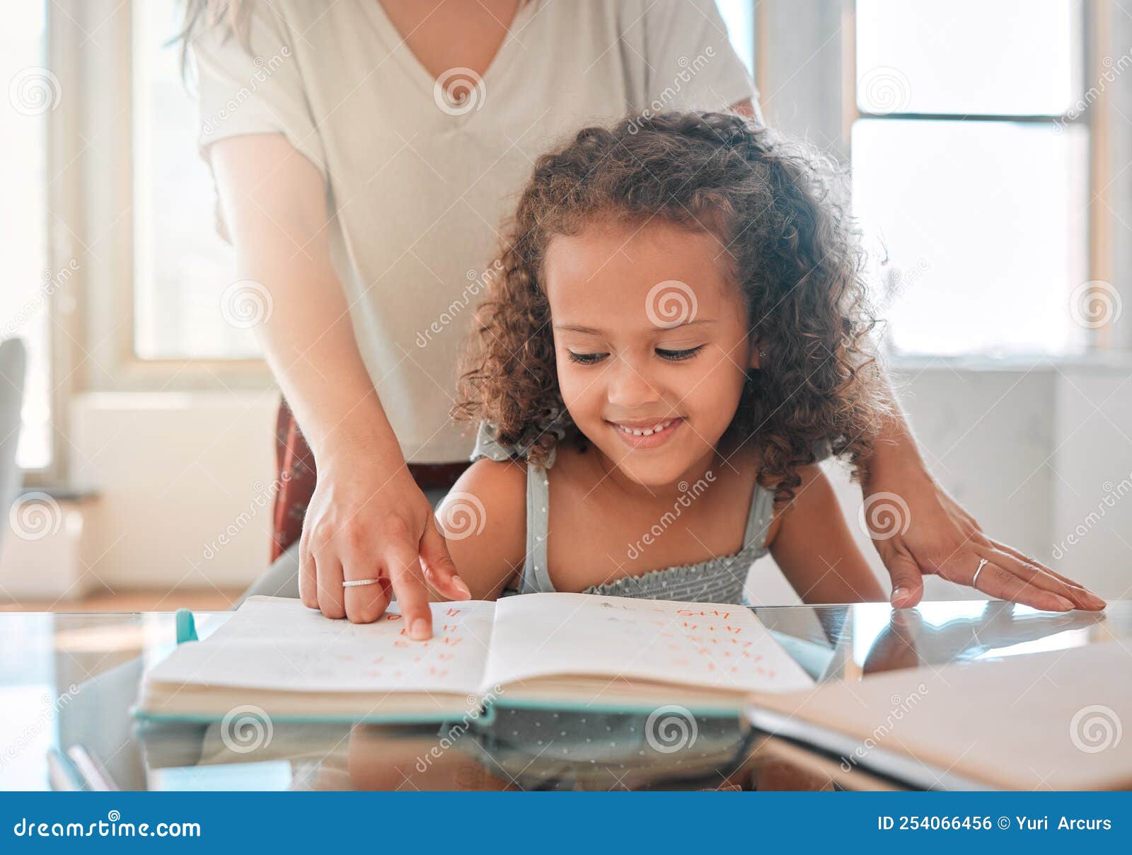 Homework, Support and Mother with Girl Student Teamwork, Education and ...