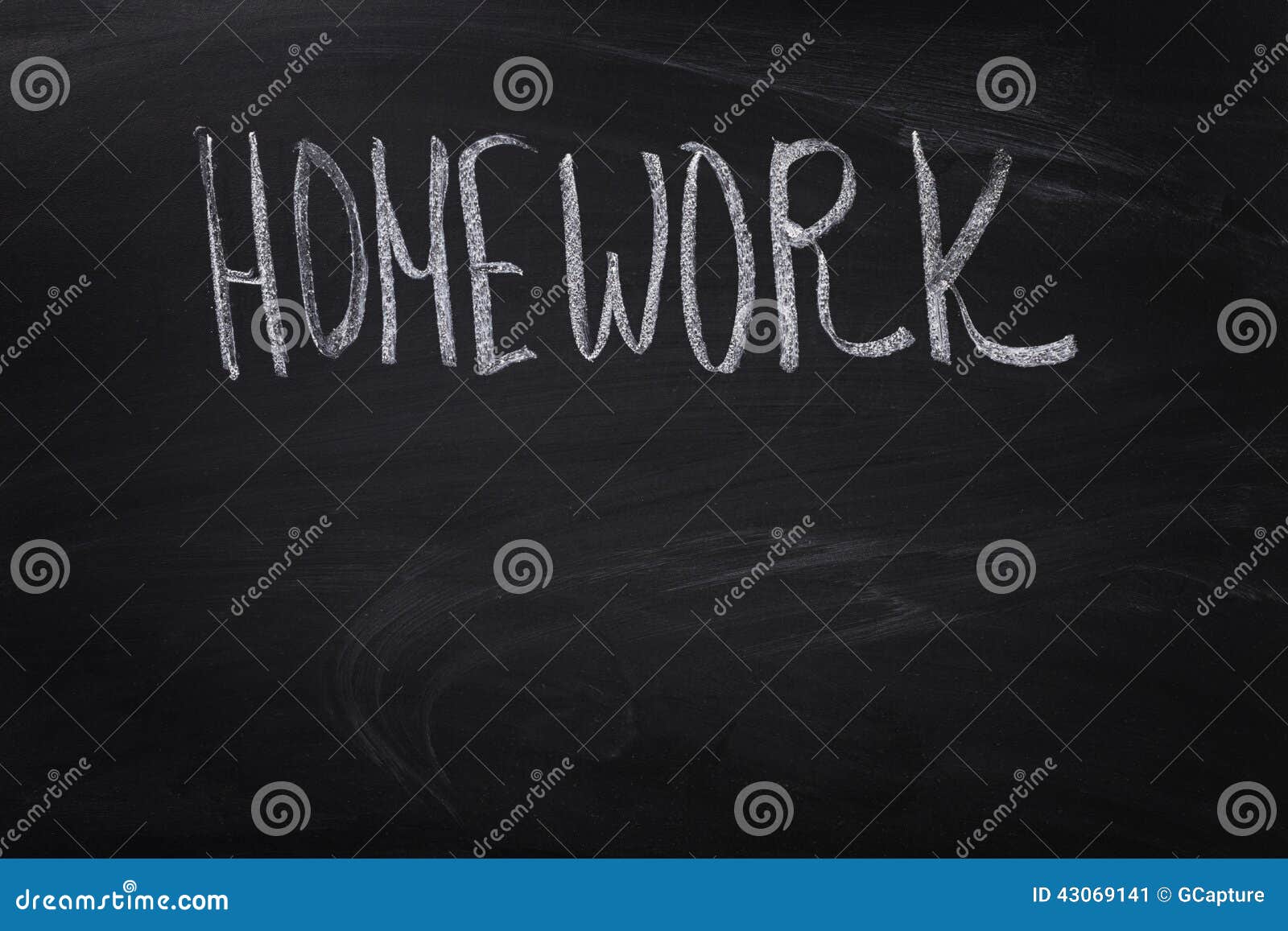 Homework Word on Blackboard Stock Image - Image of concept, idea: 43069141