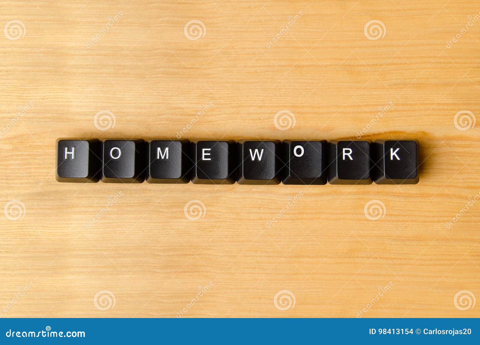 Homework word stock photo. Image of keyword, homework - 98413154