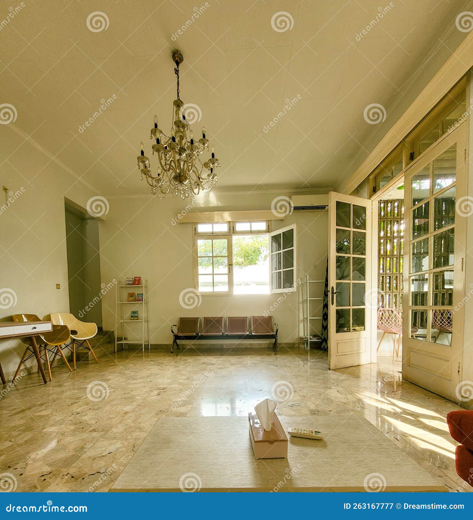 Homey house on afternoon stock image. Image of house - 263167777