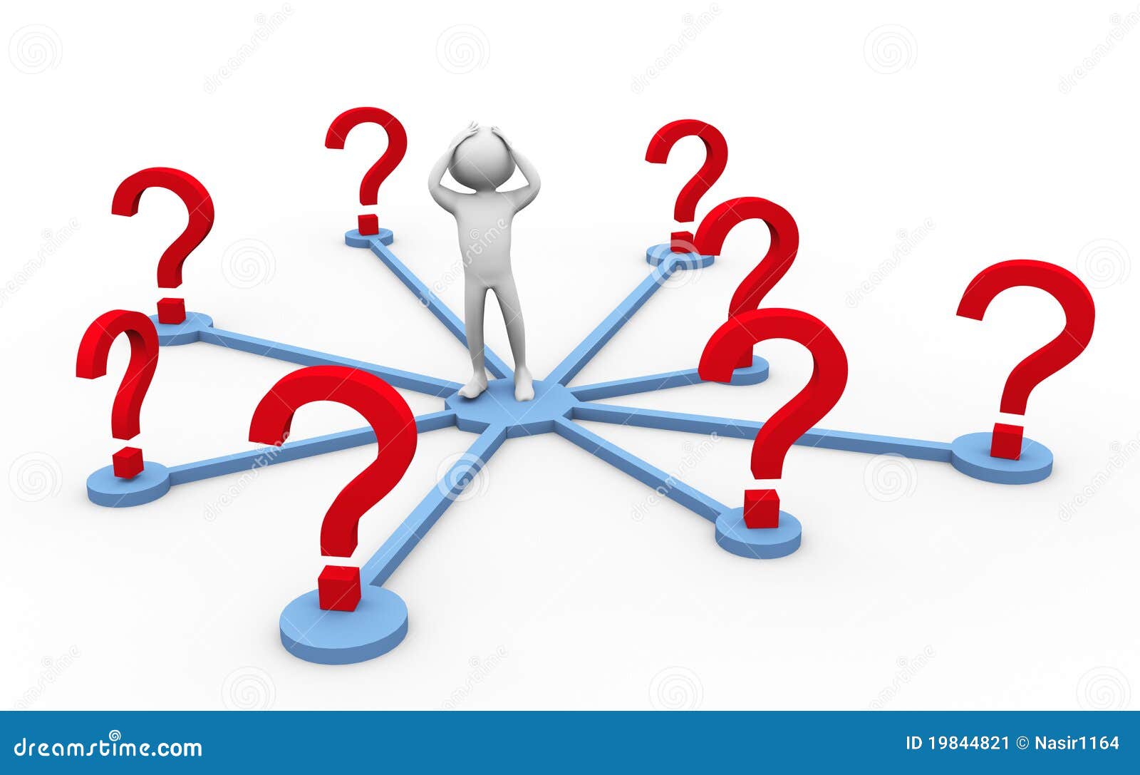 Homme 3d confondu illustration stock. Illustration du perdu - 19844821