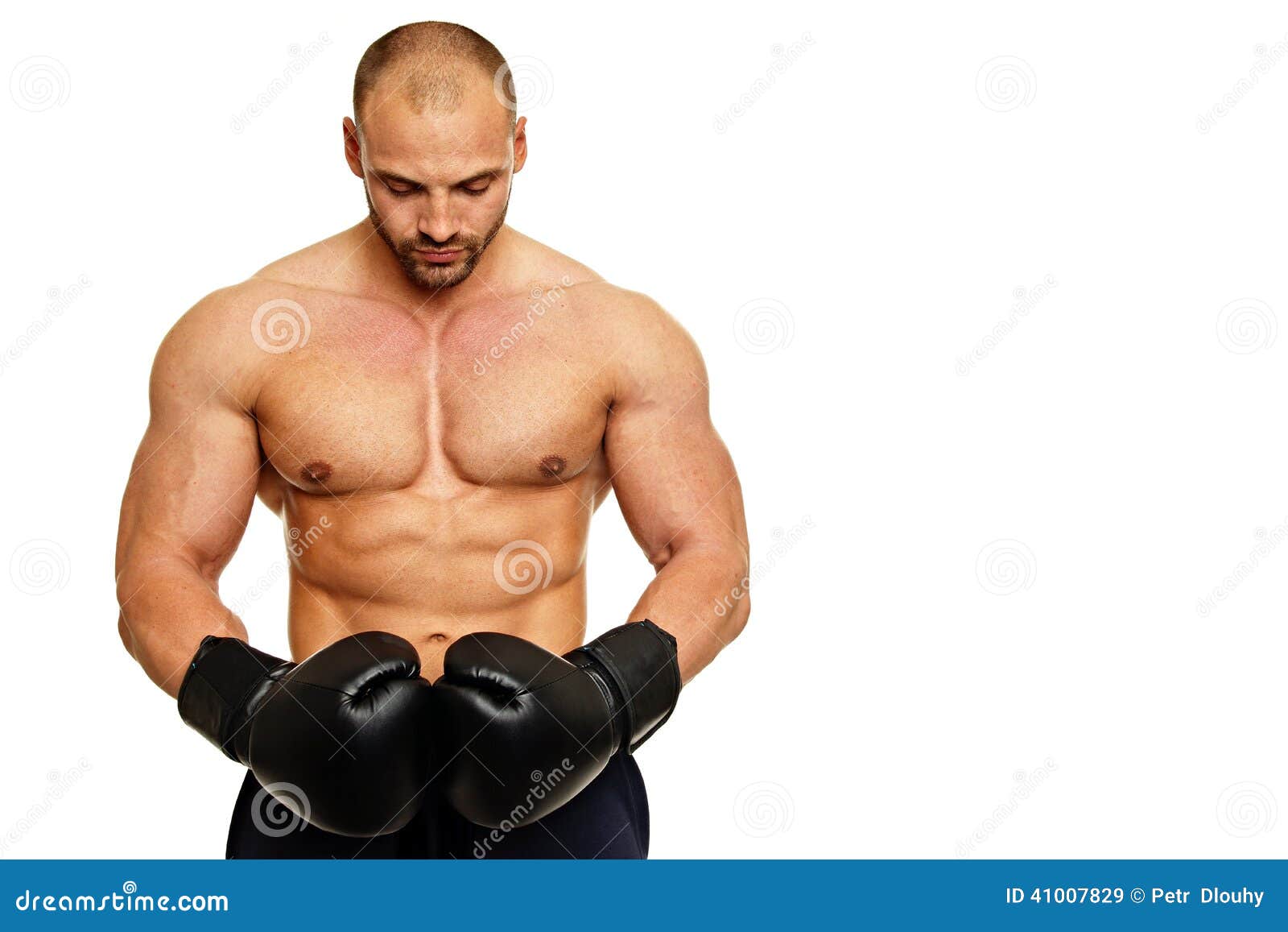 Homme Avec Des Gants De Boxeur Image stock - Image du personne ...