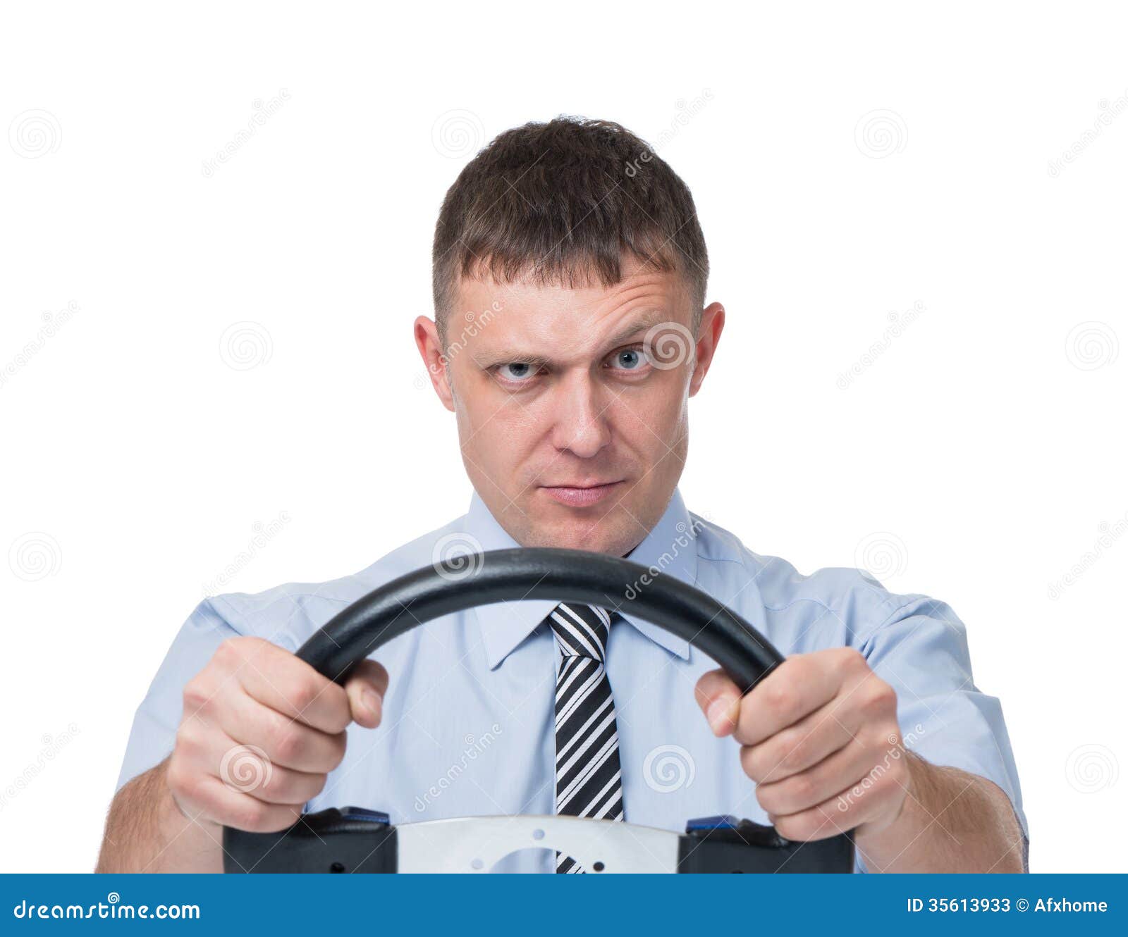 Homme Avec La Roue Sur Le Blanc Image stock - Image du direction ...