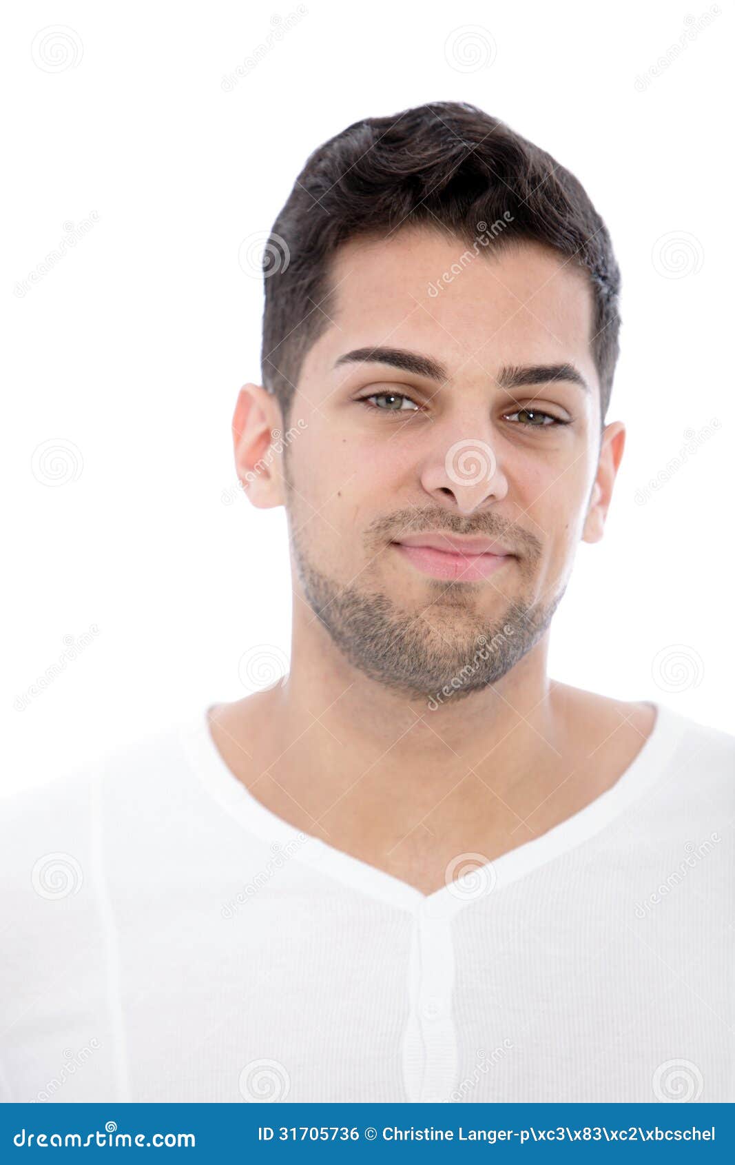 Homme bel photo stock. Image du unshaven, amusement, attrayant - 31705736