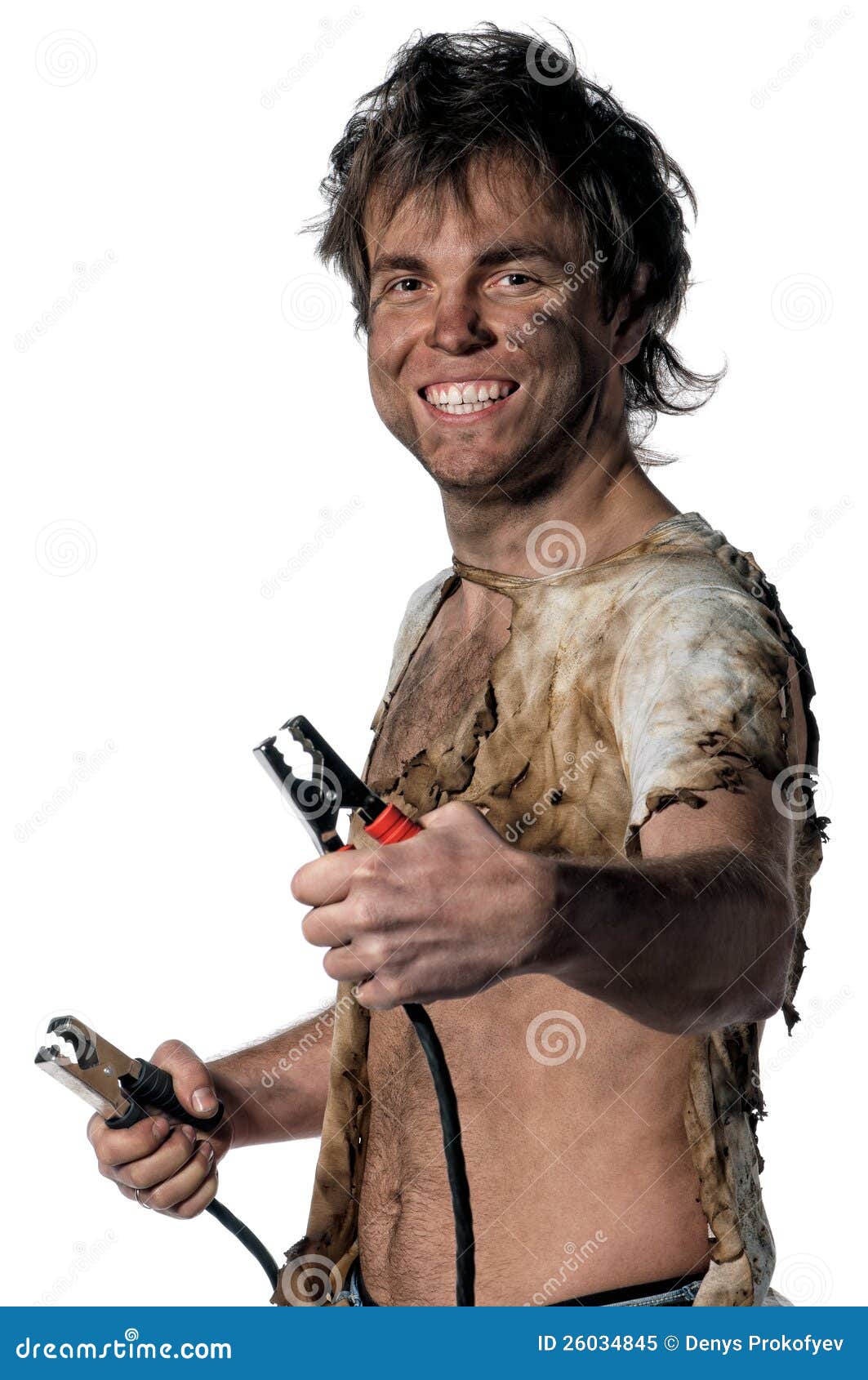 Homme brûlé image stock. Image du carbonisé, drôle, caucasien - 26034845