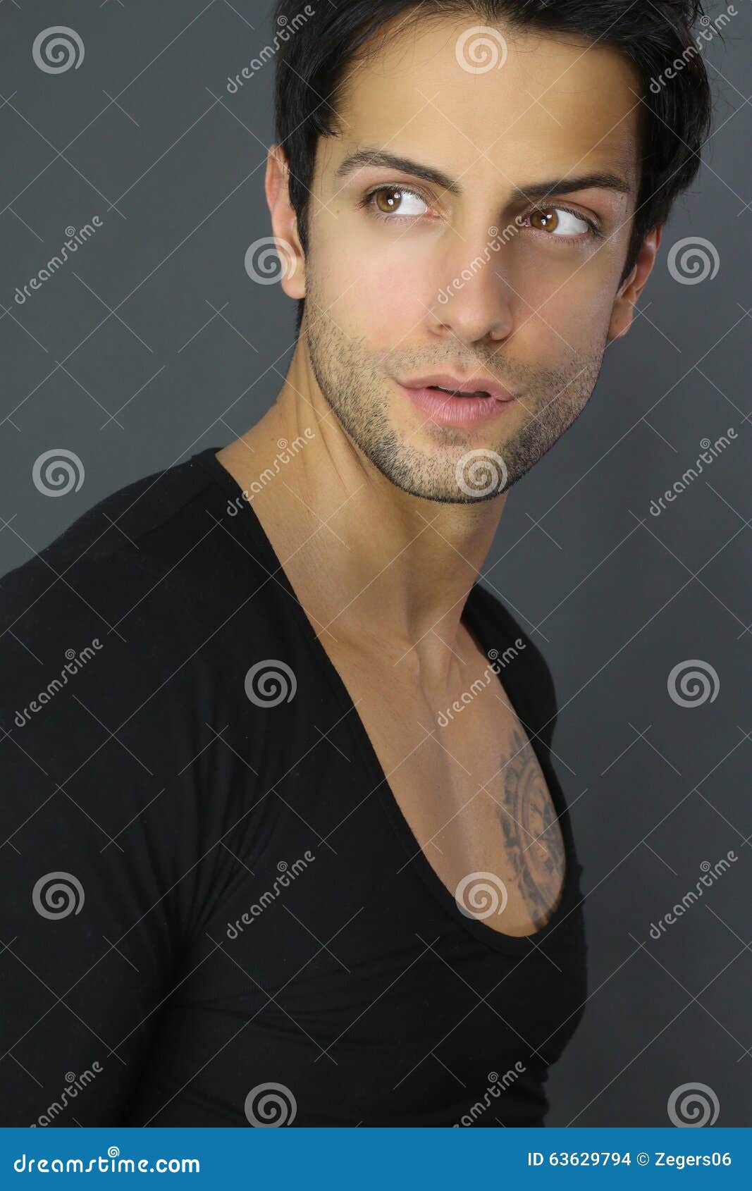 Homme brun bel photo stock. Image du brun, masculin, type - 63629794