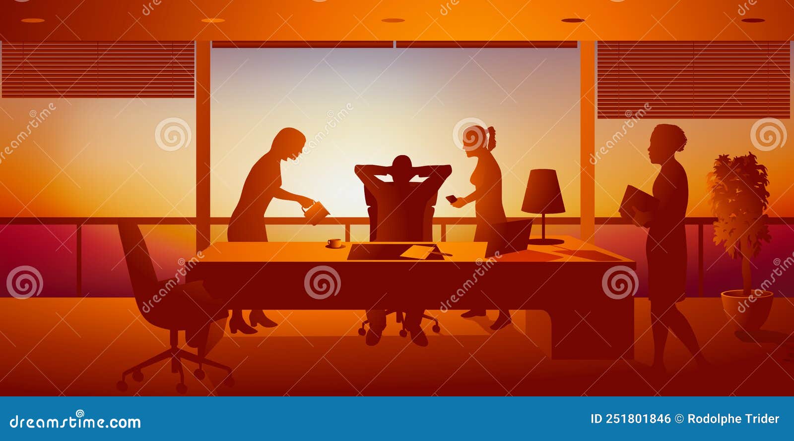 Concept of Abuse of Power in Business. Stock Vector - Illustration of ...
