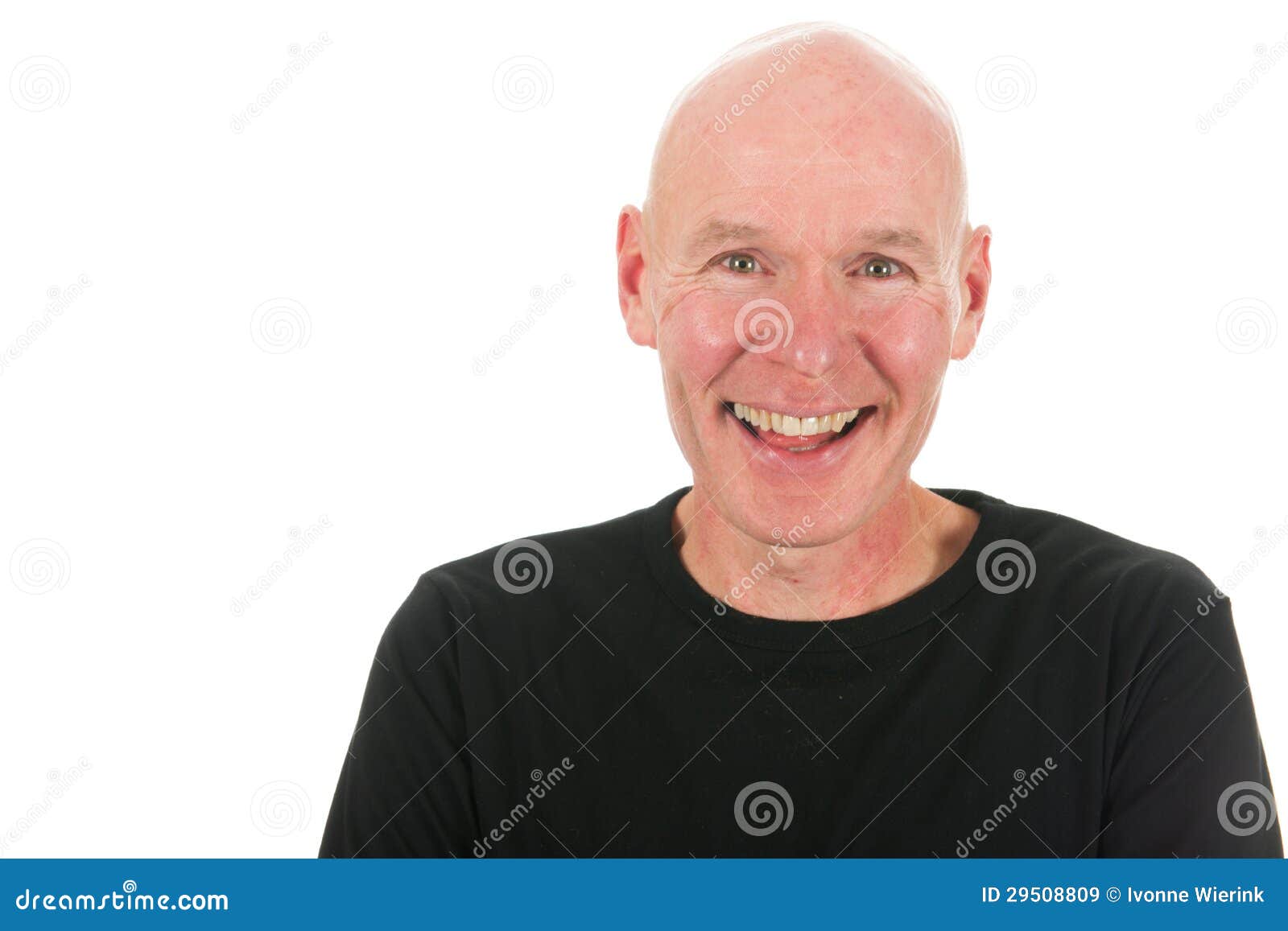 Homme Chauve Dans Le Studio Image stock - Image du studio, verticale ...