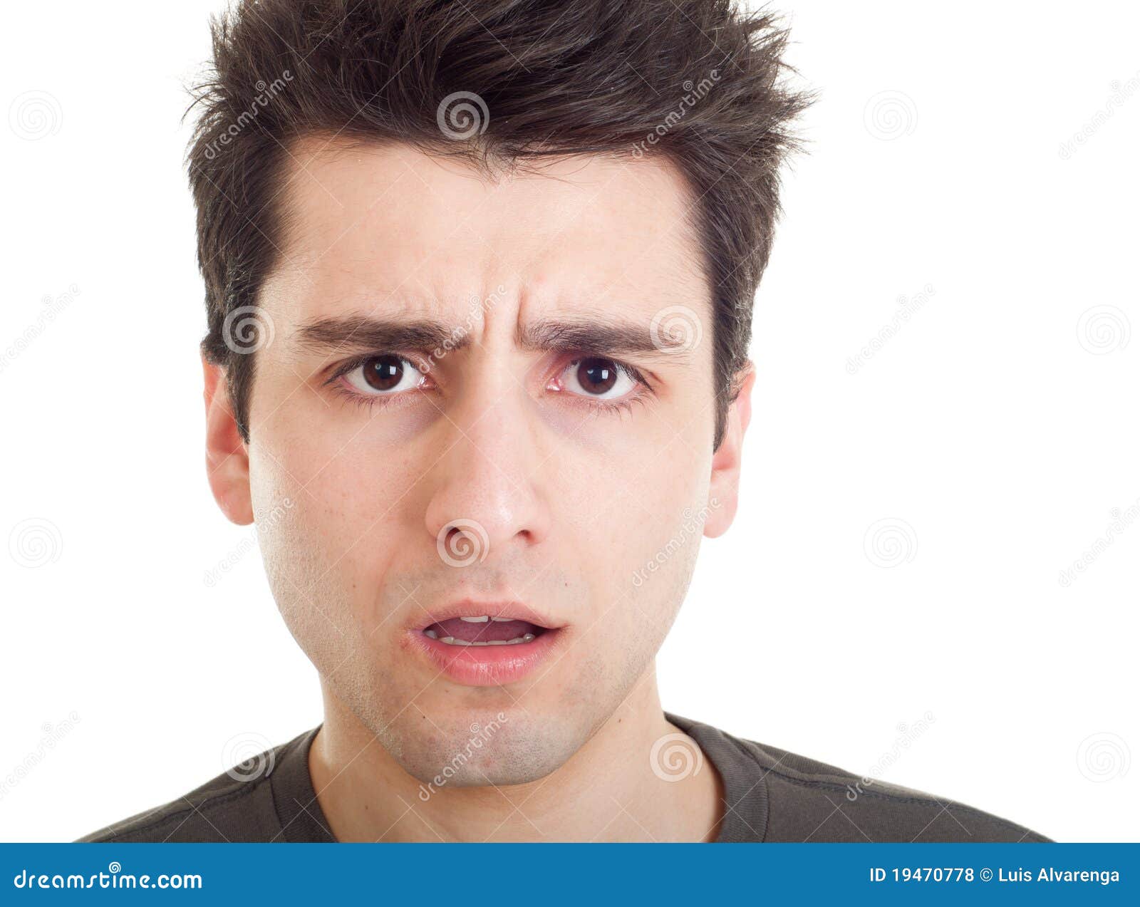 Homme confus photo stock. Image du expression, tension - 19470778