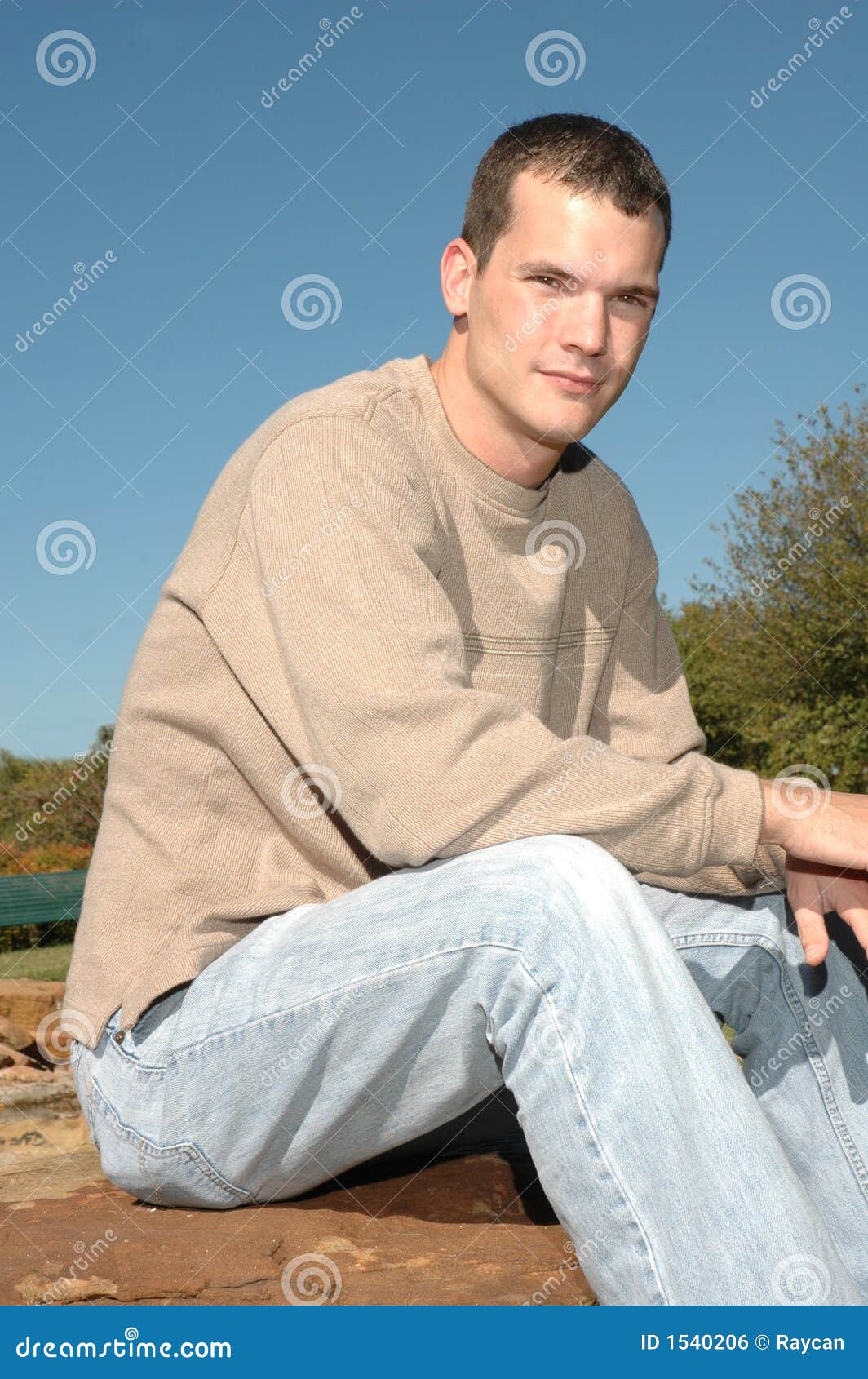 Homme contemplatif photo stock. Image du observer, attentif - 1540206