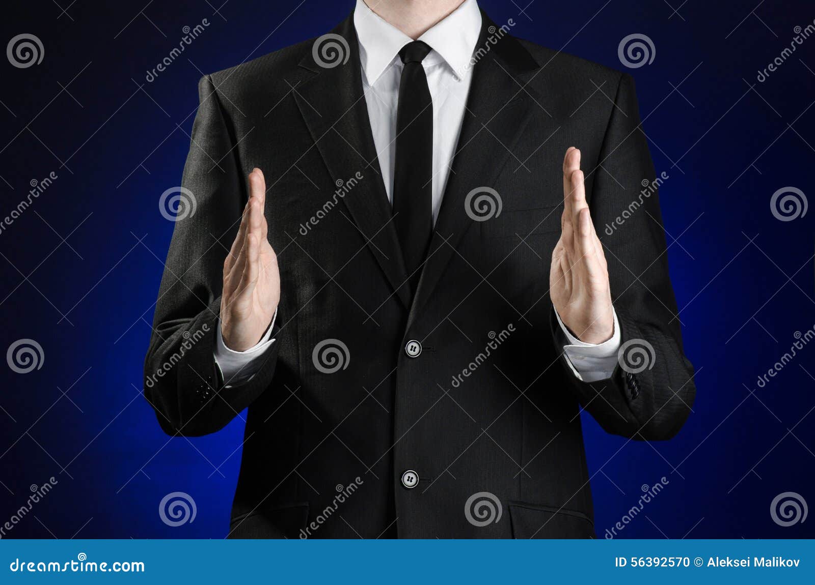 Homme Daffaires Et Sujet De Geste Un Homme Dans Un Costume Noir Et
