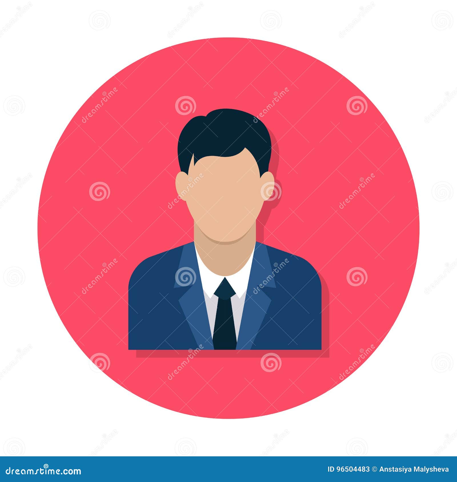 Homme d'affaires Flat Icon illustration de vecteur. Illustration du ...