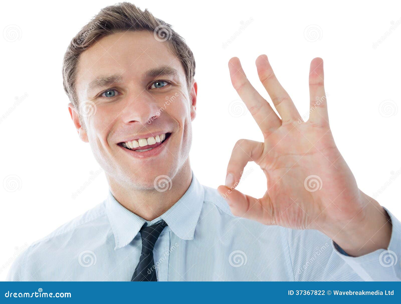 Homme D'affaires Montrant Le Signe Correct Photo stock - Image du ...