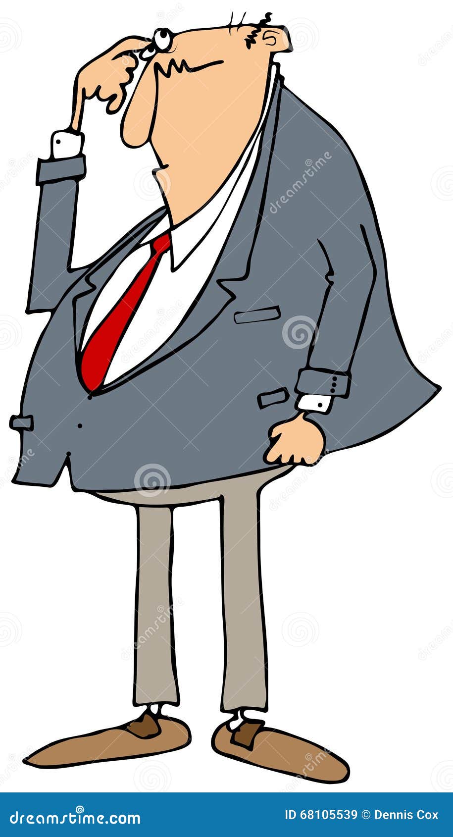 Homme d'affaires perplexe illustration stock. Illustration of ...