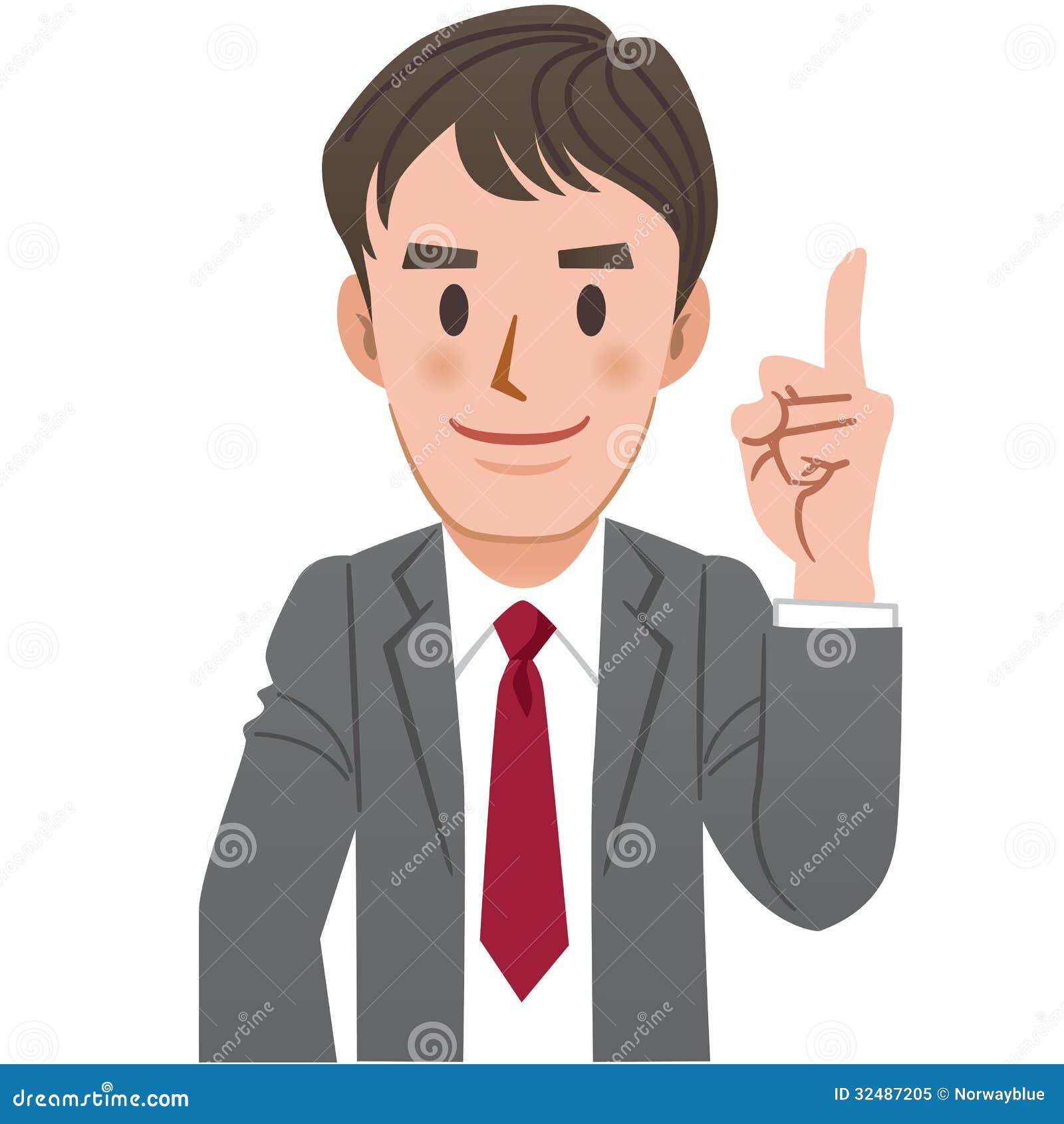 Homme D'affaires Se Dirigeant Avec L'index Illustration de Vecteur ...