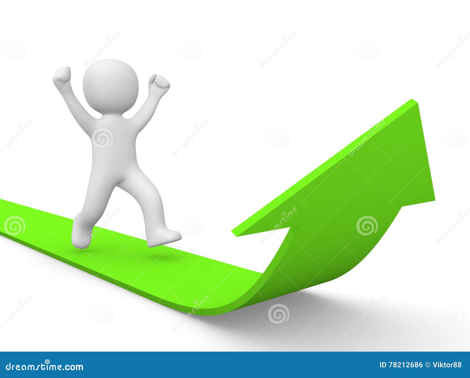 Homme 3d Courant Sur La Flèche En Hausse Illustration Stock ... Homme 3d Courant Sur La Flèche En Hausse Illustration Stock ...