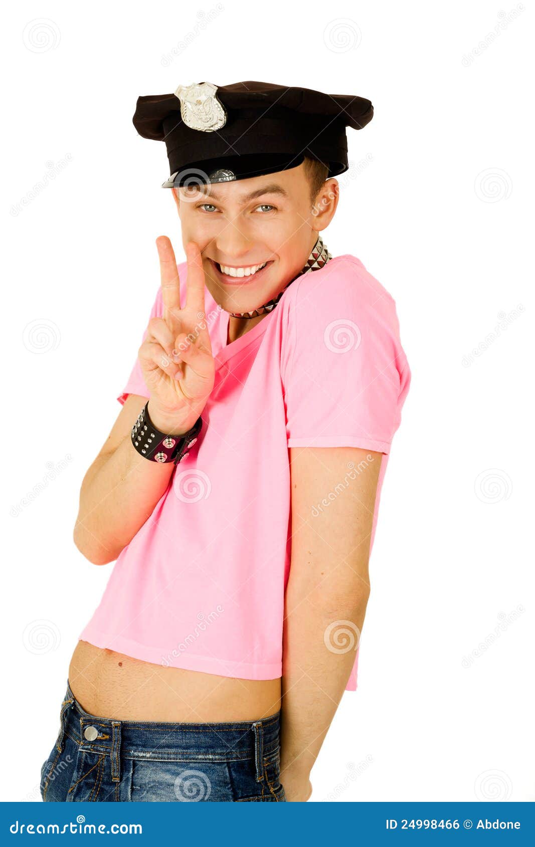 Homme Dans Le Capuchon De Police Photo stock - Image du homosexuel ...