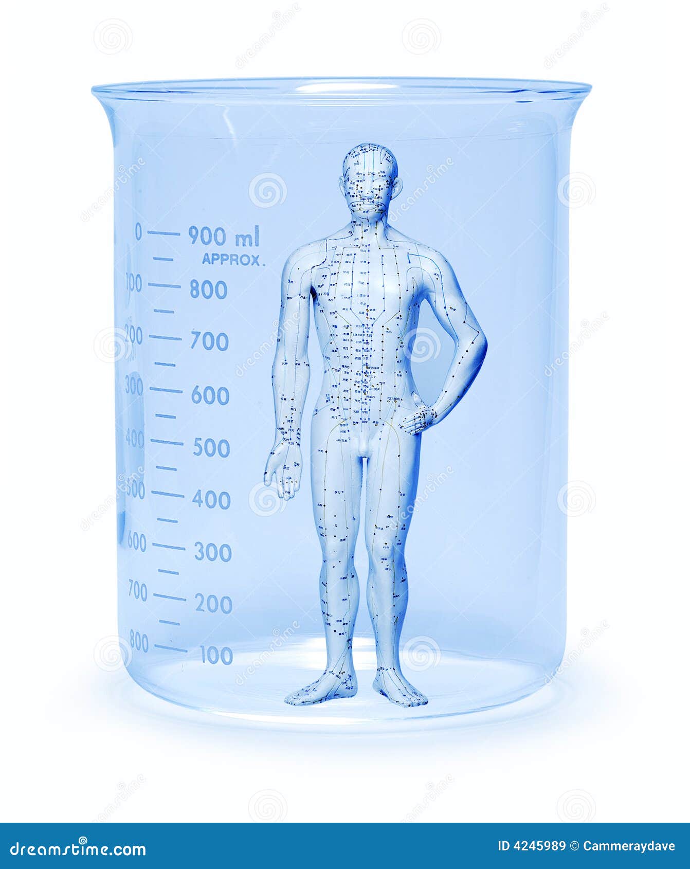 Homme dans un becher image stock. Image du élément, becher - 4245989