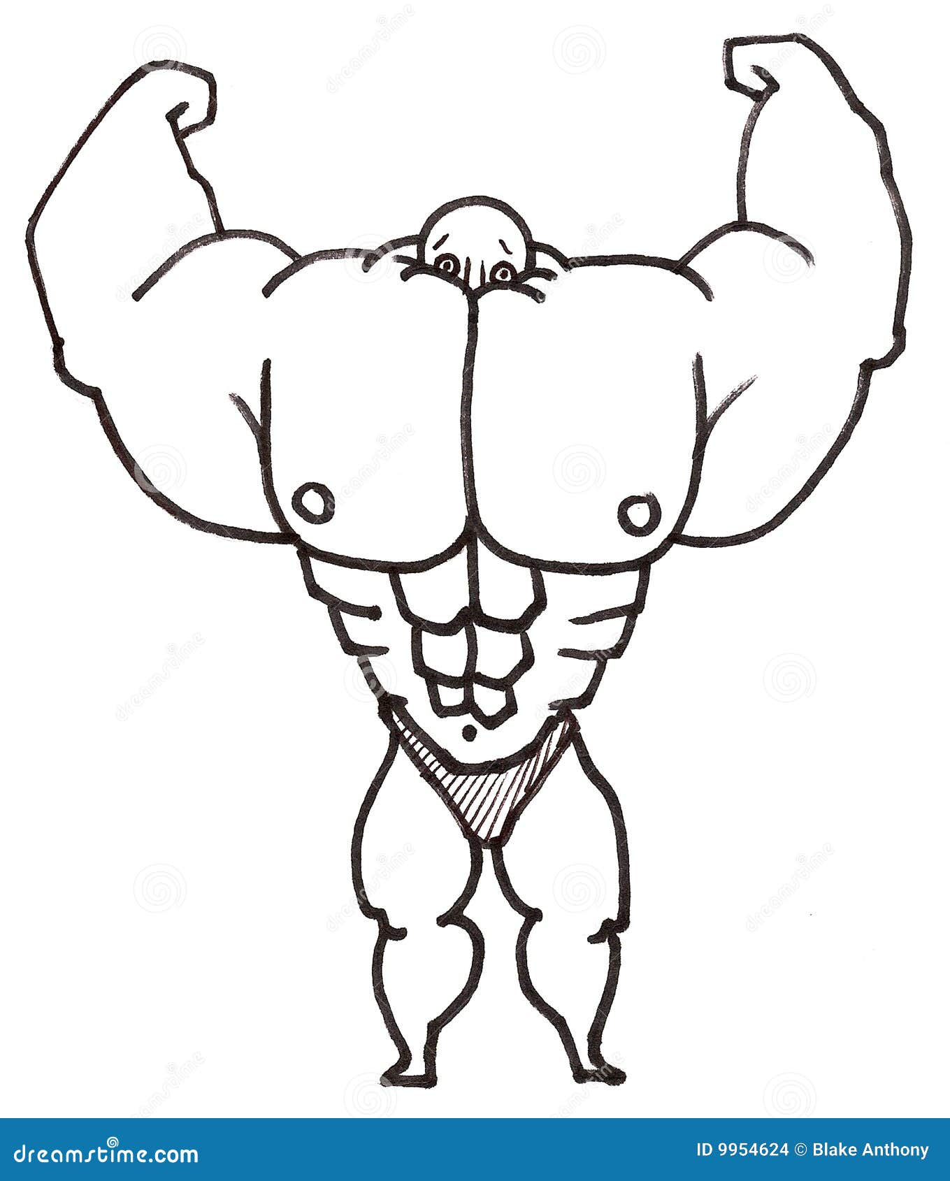 Homme de muscle illustration stock. Illustration du personne - 9954624