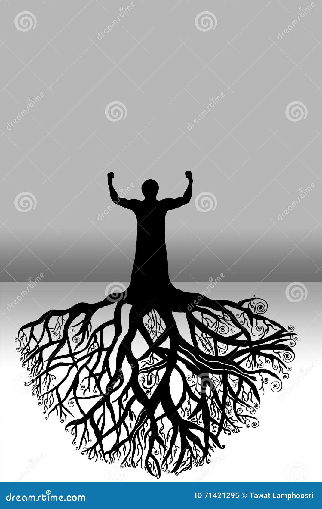 Homme enraciné illustration stock. Illustration of chiffre - 71421295