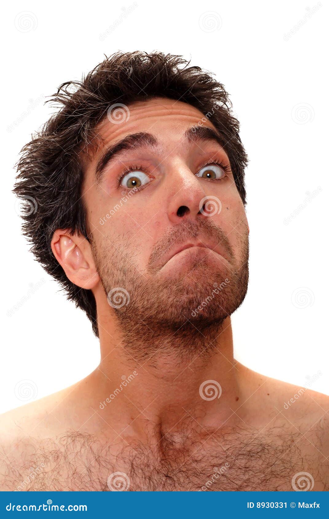 Homme idiot image stock. Image du type, fond, homme, blanc - 8930331