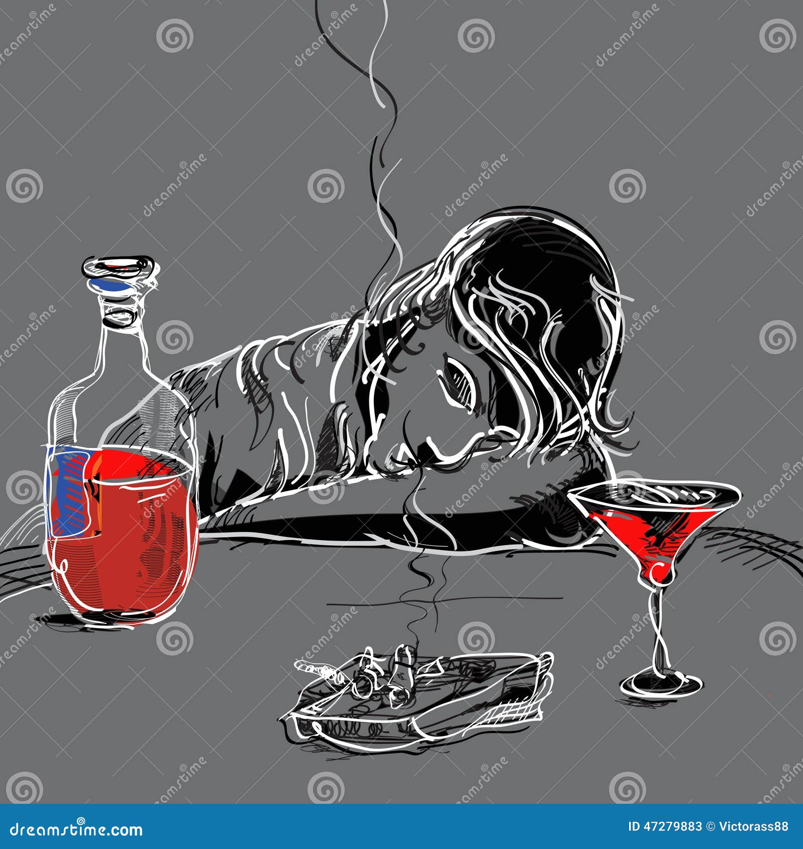 Homme ivre illustration de vecteur. Illustration du humain - 47279883