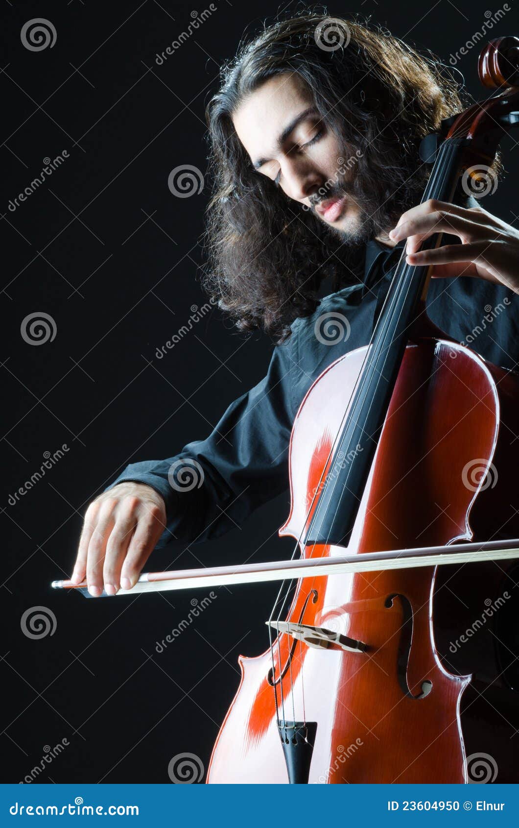 Homme Jouant Le Violoncelle Photo stock - Image du doigts, composition ...