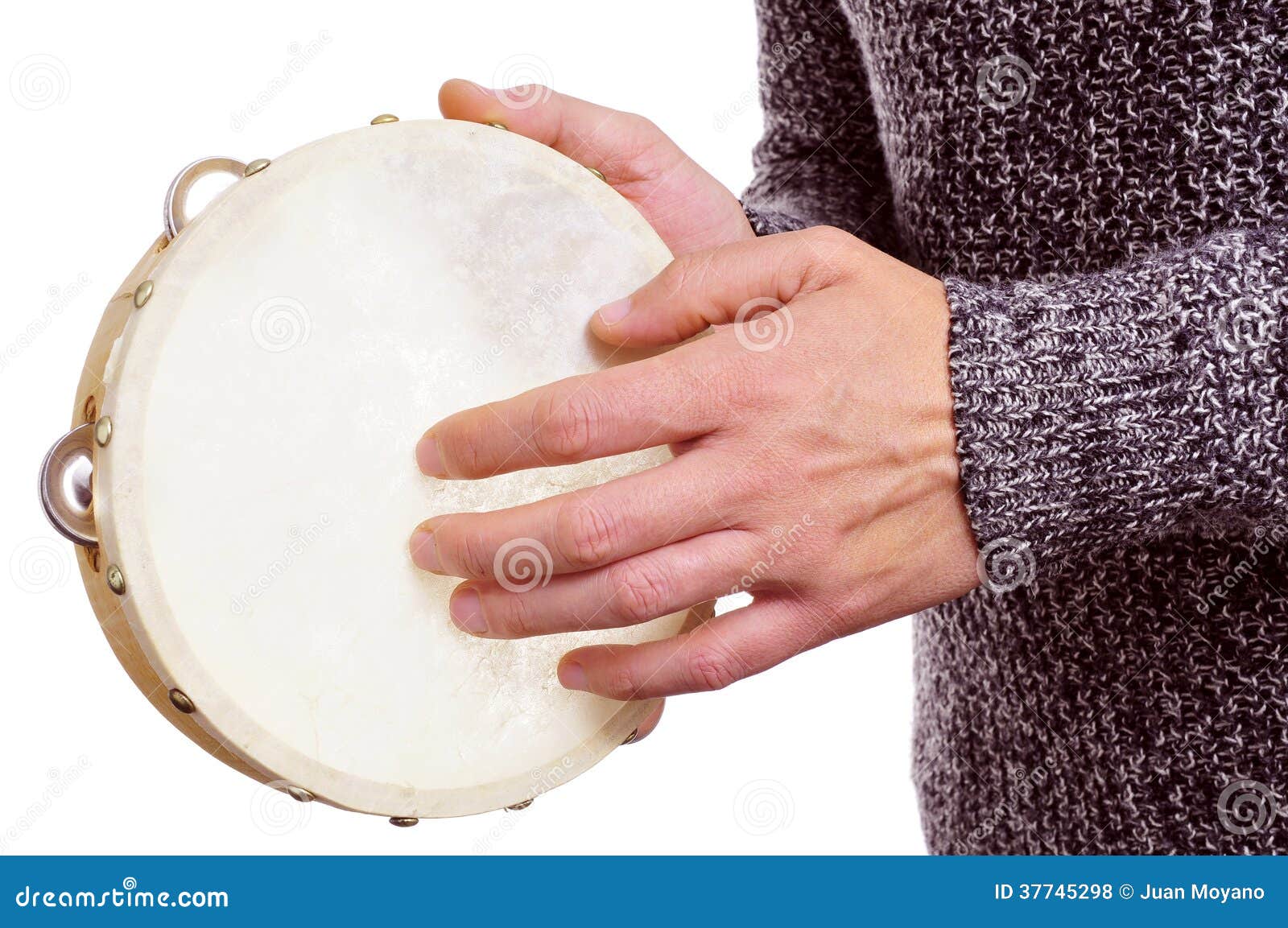 Homme Jouant Un Tambour De Basque Photo stock - Image du tambour, métal ...