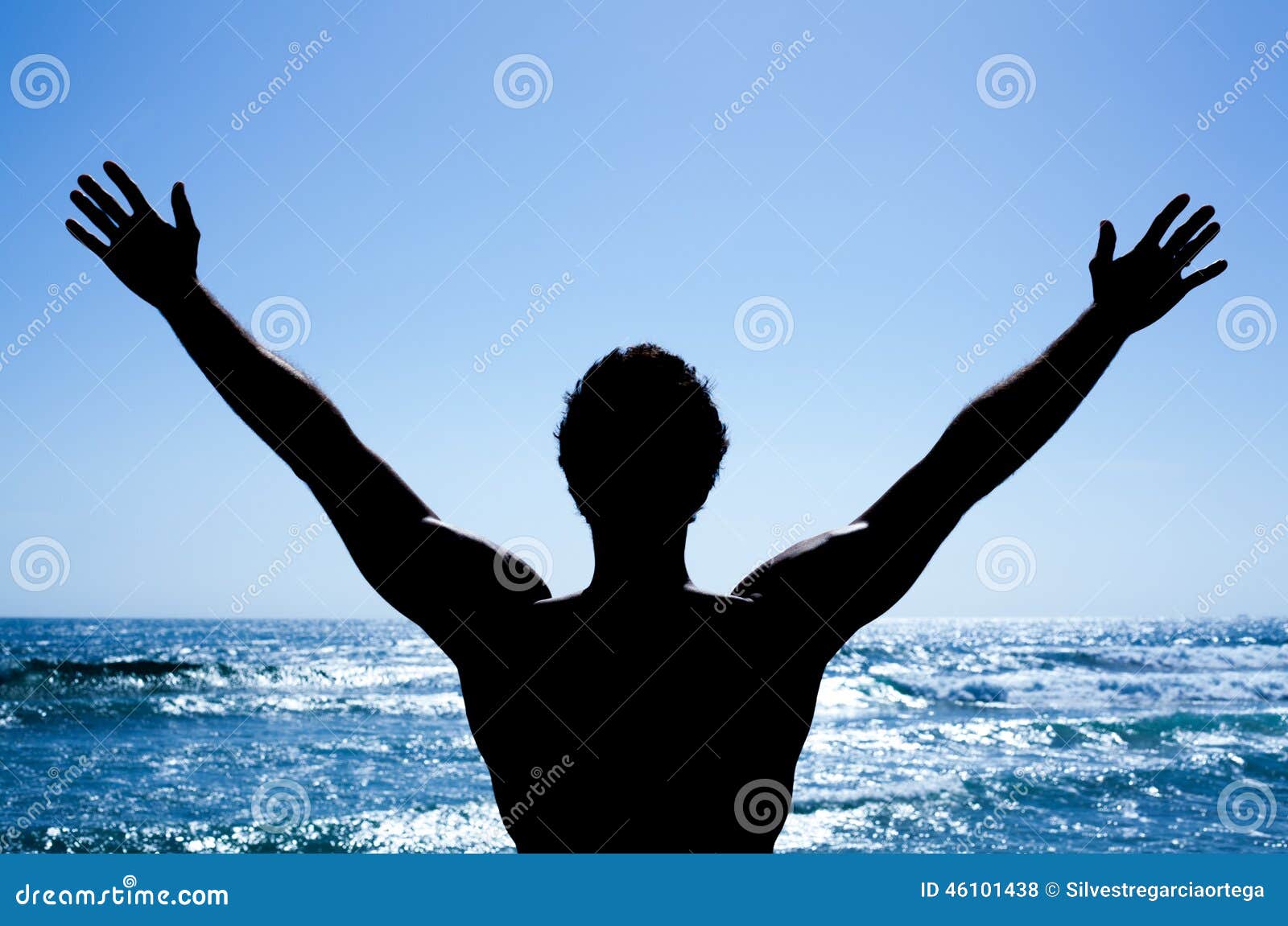 Homme libre photo stock. Image du triomphe, sensation - 46101438