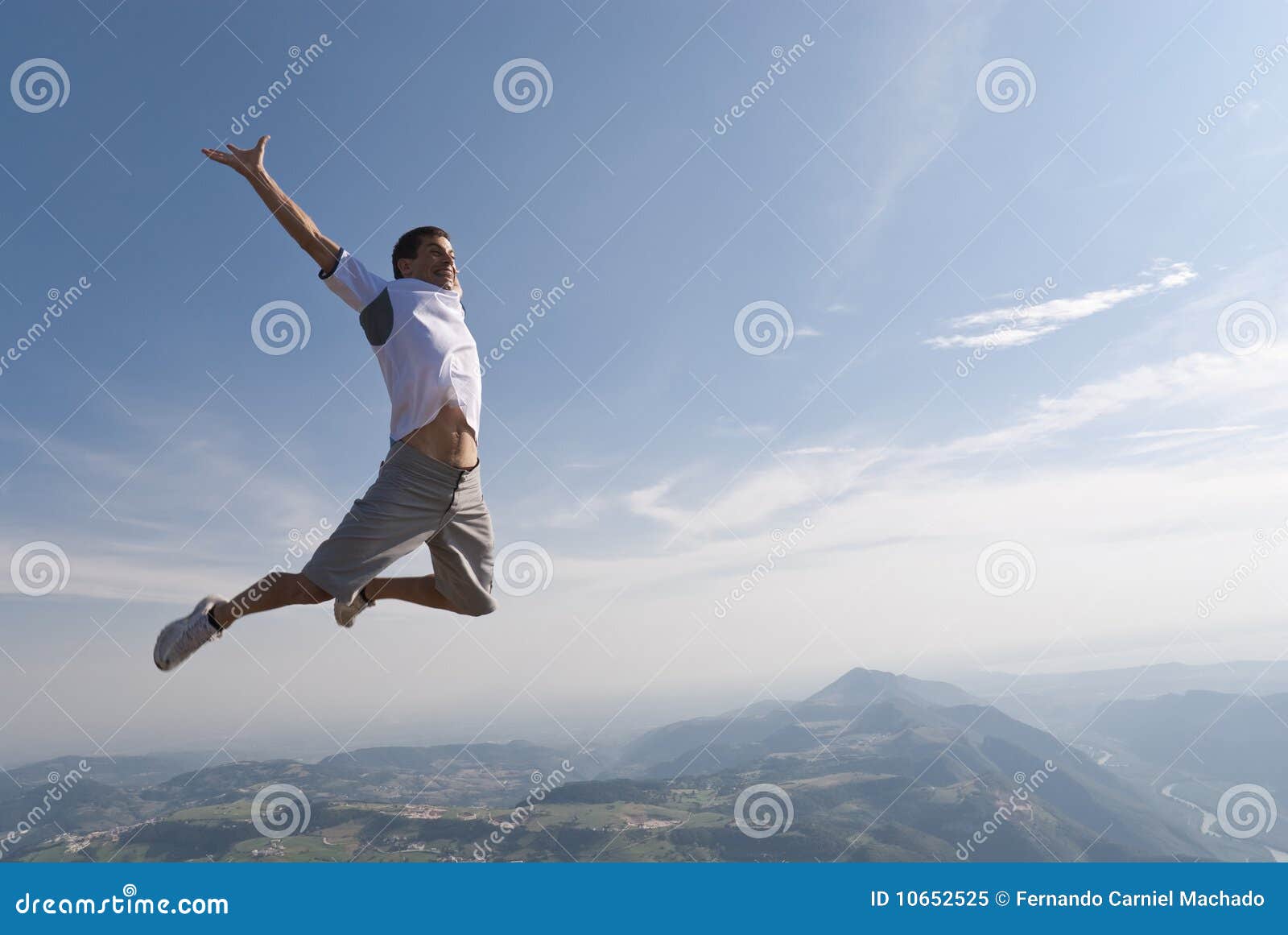 Homme Libre - Projectile Avant Image stock - Image du bleu, libre: 10652525
