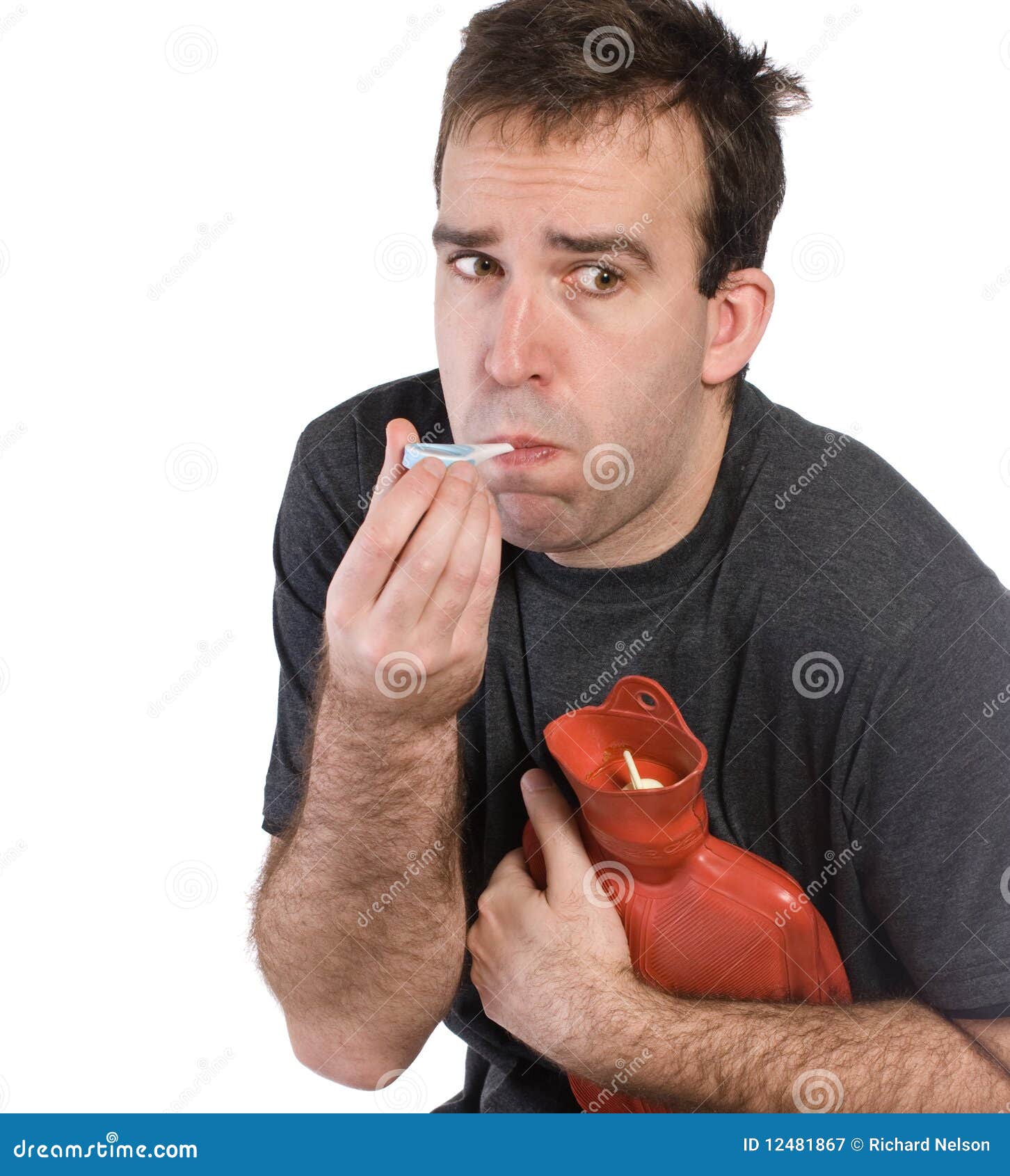 Homme malade image stock. Image du personne, blesser - 12481867