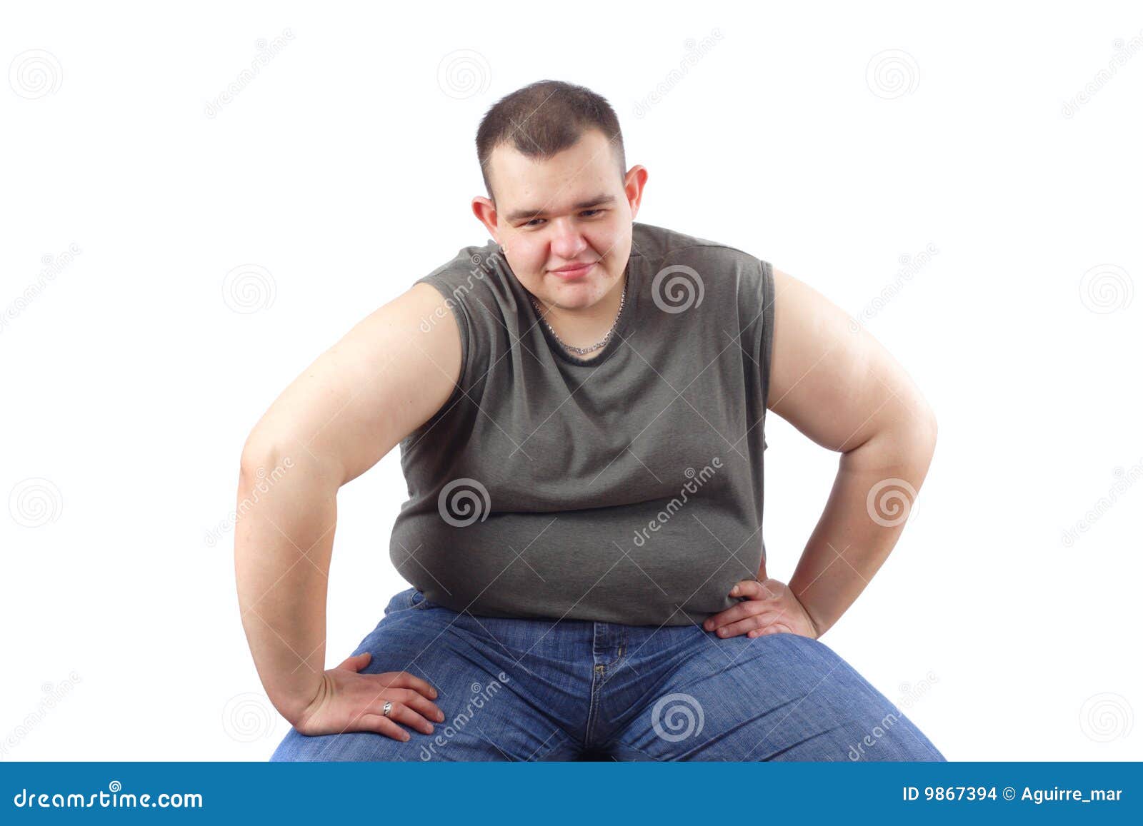 Homme obèse photo stock. Image du type, verticale, sain - 9867394