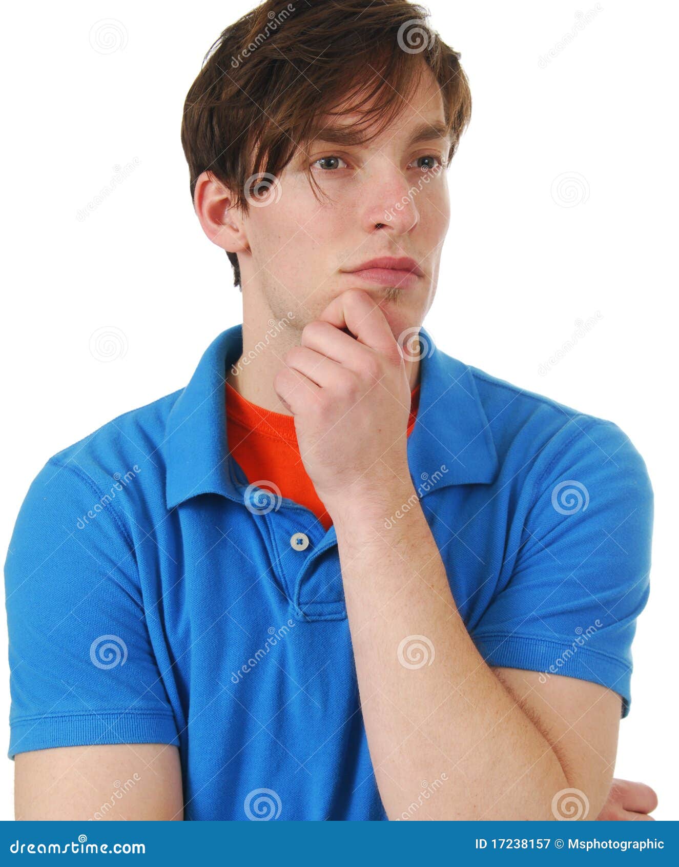 Homme pensif image stock. Image du expressions, personne - 17238157