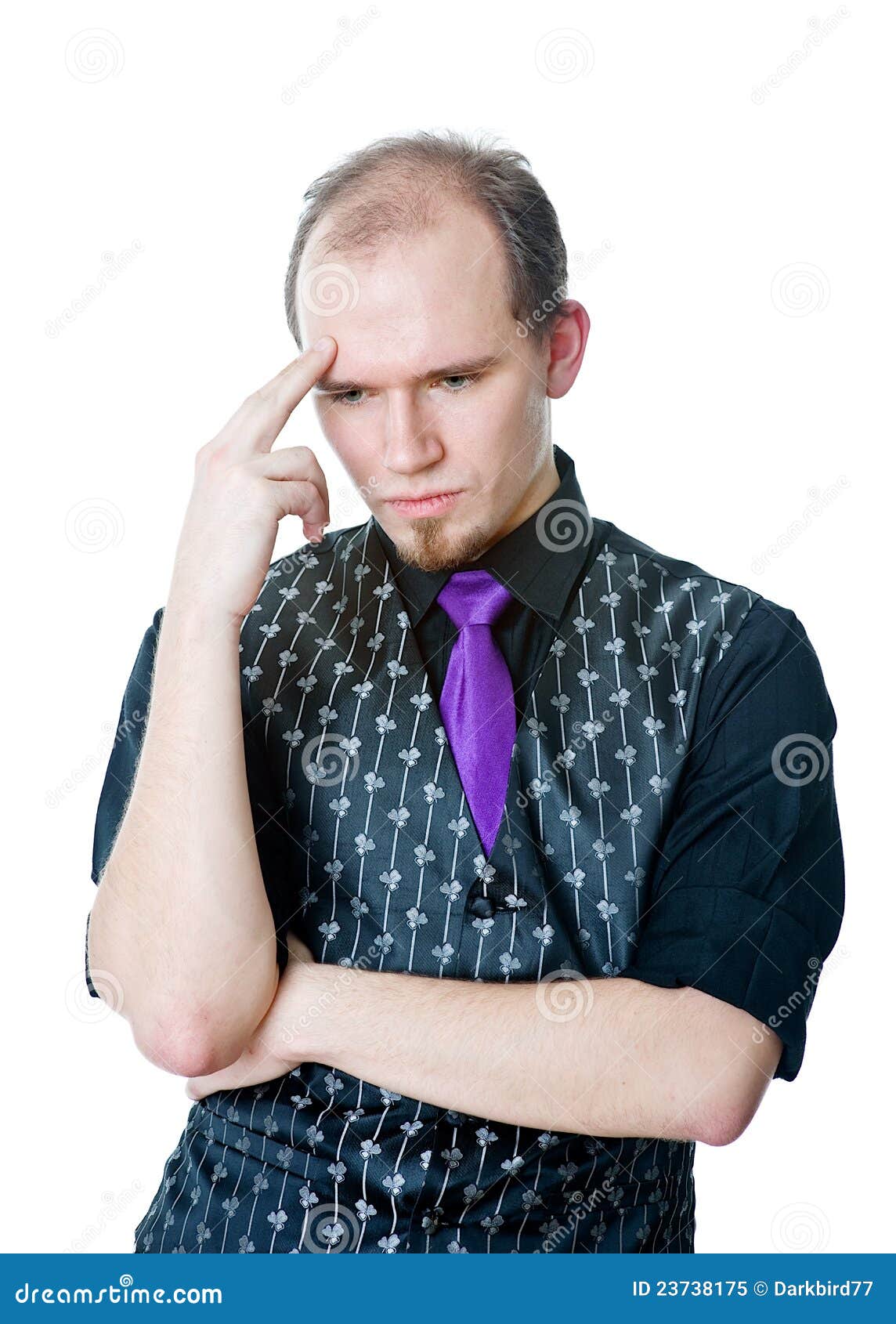 Homme pensif image stock. Image du occasionnel, problème - 23738175