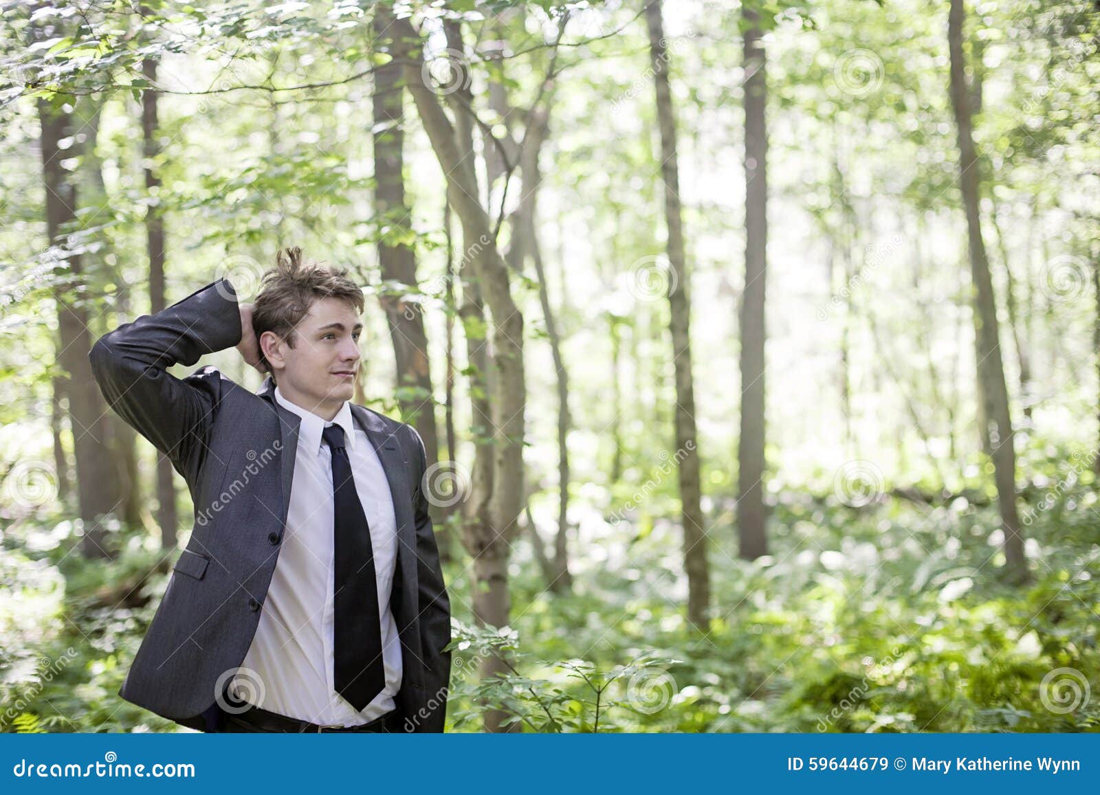 Homme perdu image stock. Image du forêt, confus, perdu - 59644679