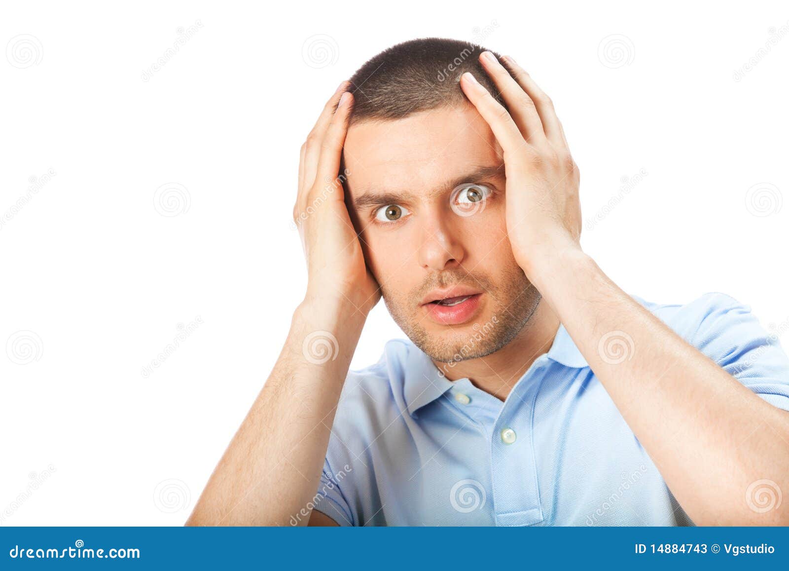 Homme Perplexe, Sur Le Blanc Image stock - Image du bonheur, visage ...