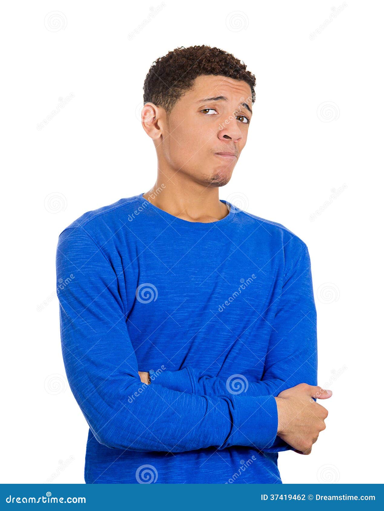 Homme sceptique photo stock. Image du défendable, prudent - 37419462