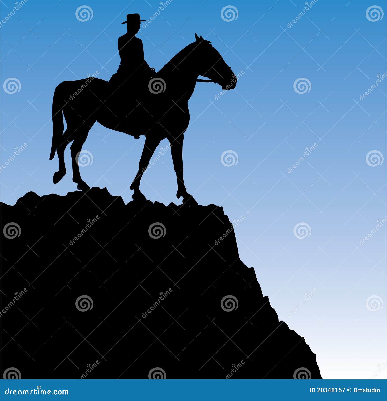 Homme sur le cheval illustration de vecteur. Illustration du noir ...