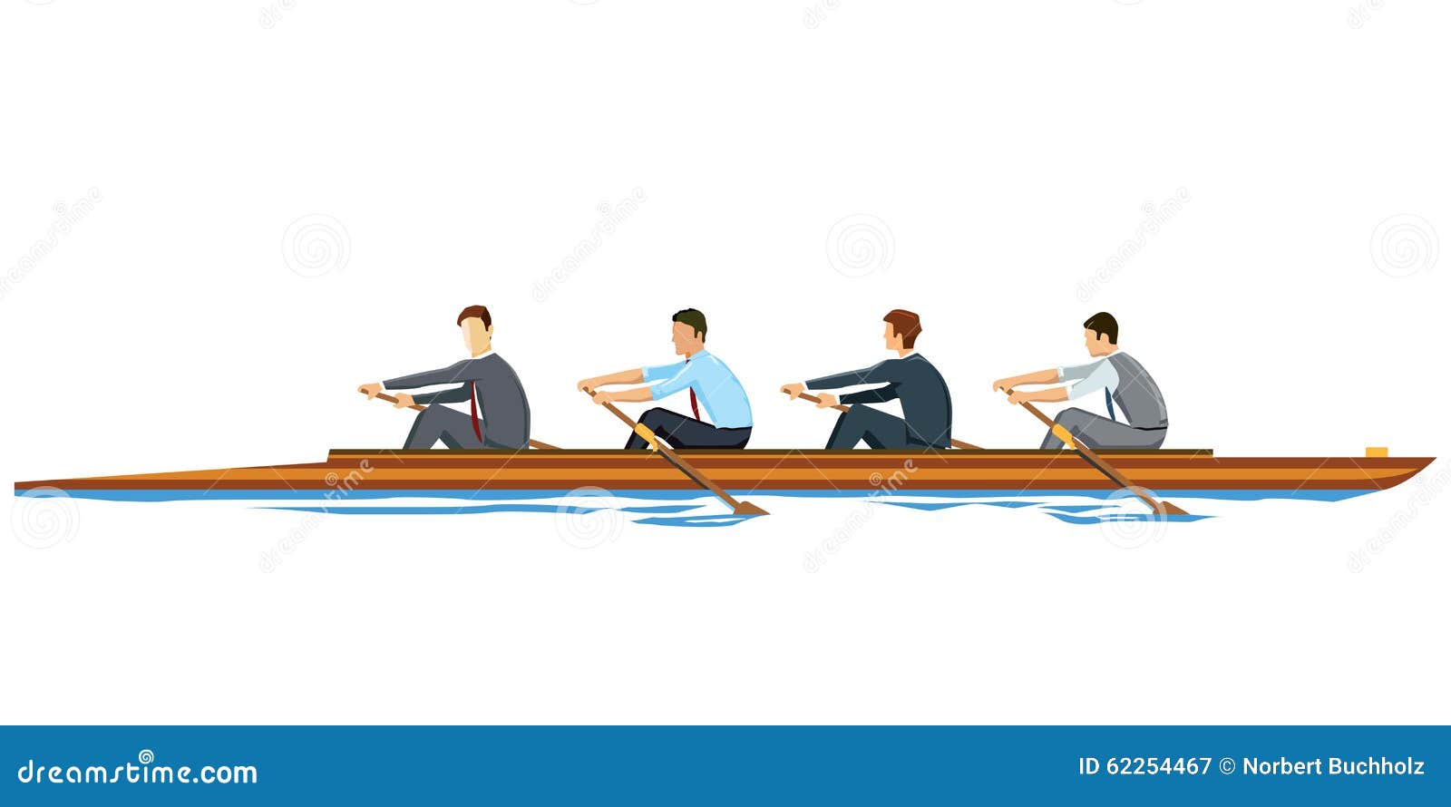 Hommes d'affaires d'aviron illustration de vecteur. Illustration du ...