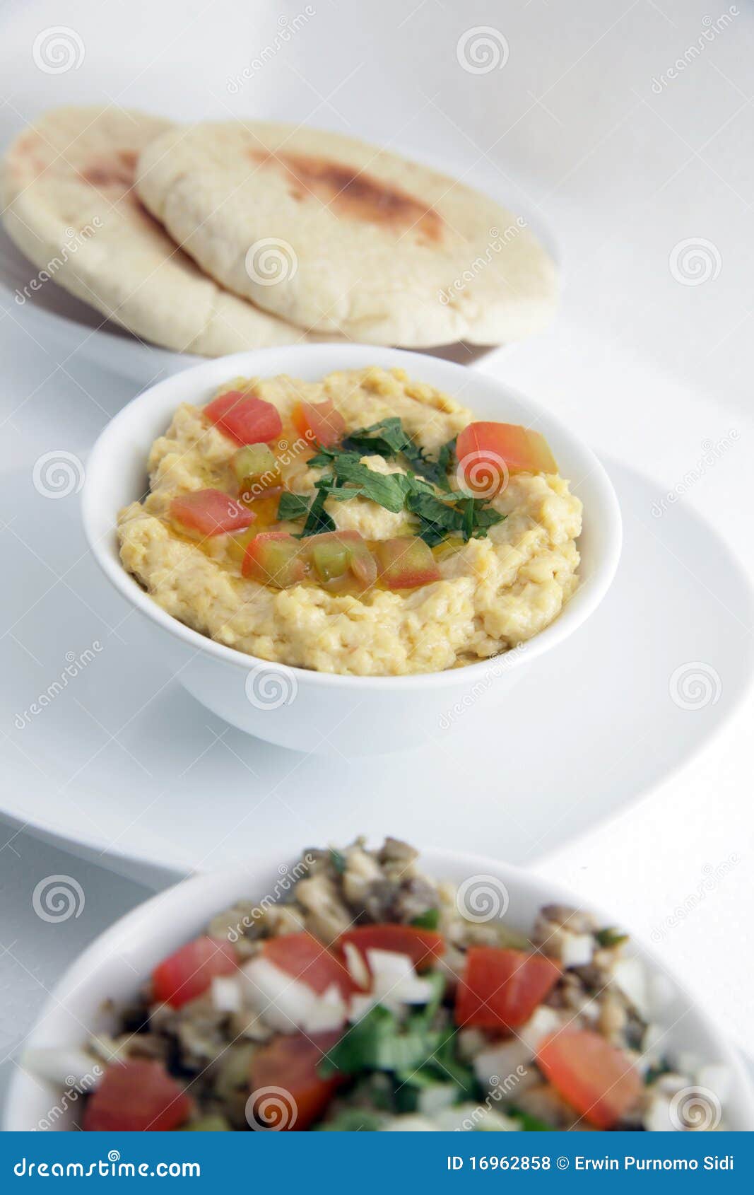 Hommus & moutable stock photo. Image of plate, food - 16962858