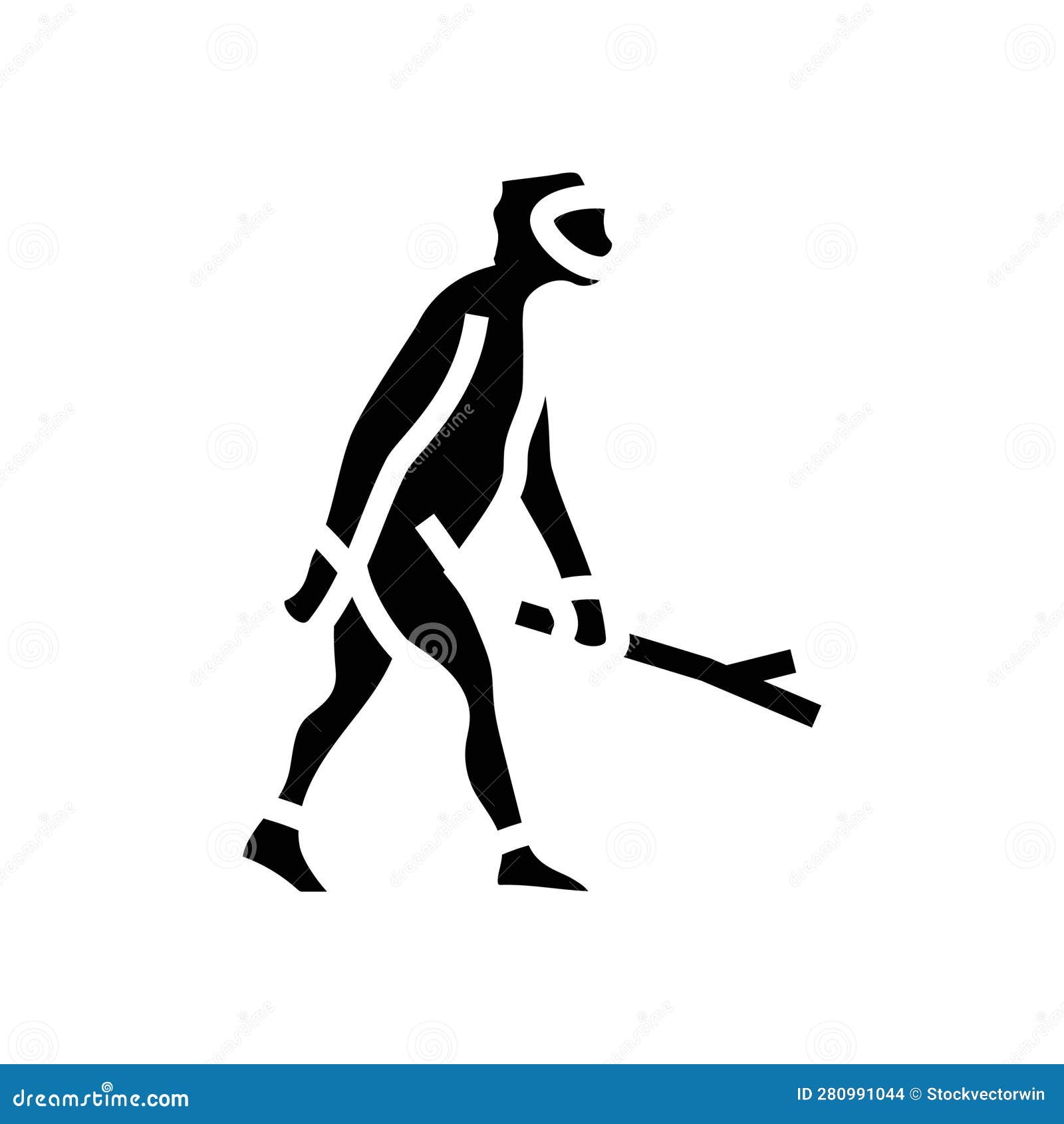 Homo Erectus Human Evolution Icon Doodle Illustration Cartoon Vector ...