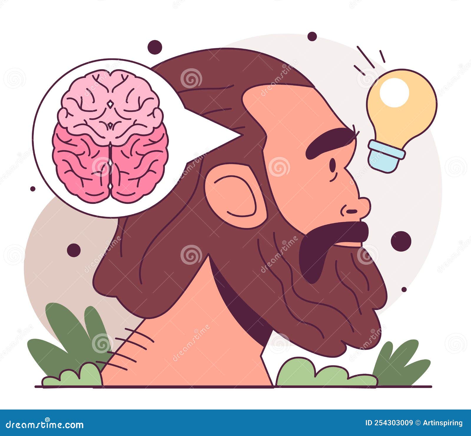 Sapiens Brain Development, Grey Matter Mass Increasing. Stock Vector ...