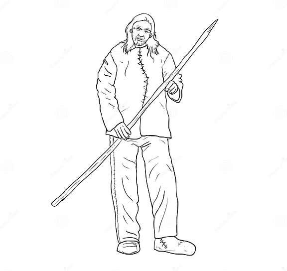 Sapiens, cromagnon stock illustration. Illustration of evolution - 64241406