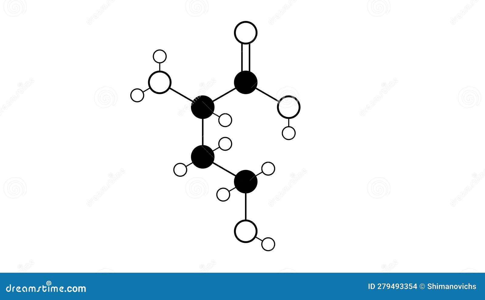 Homocysteine Molecule Structural Chemical Formula Ball And Stick
