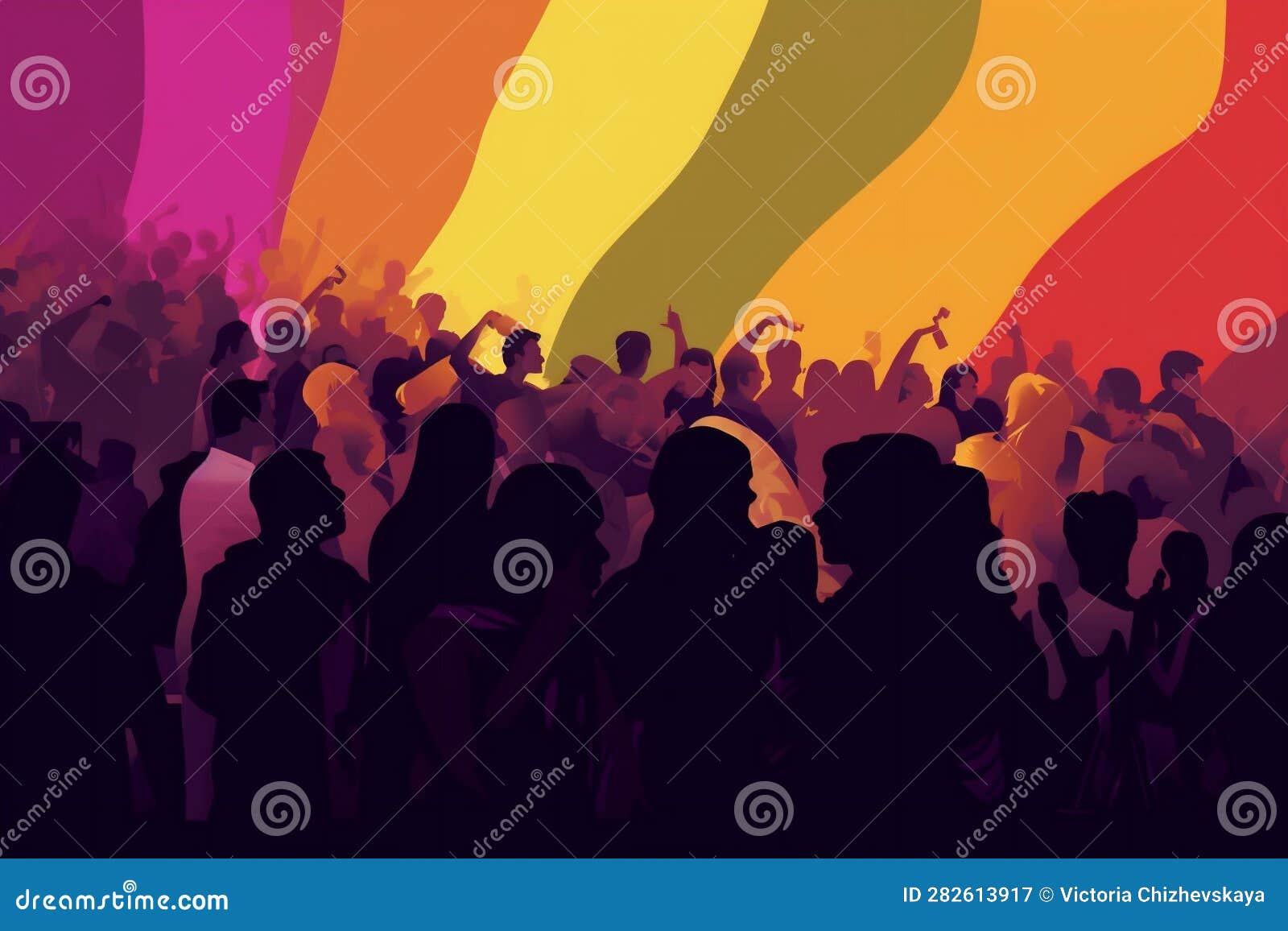 Homosexual Freedom Flag Community Rainbow Concept Celebration Pride