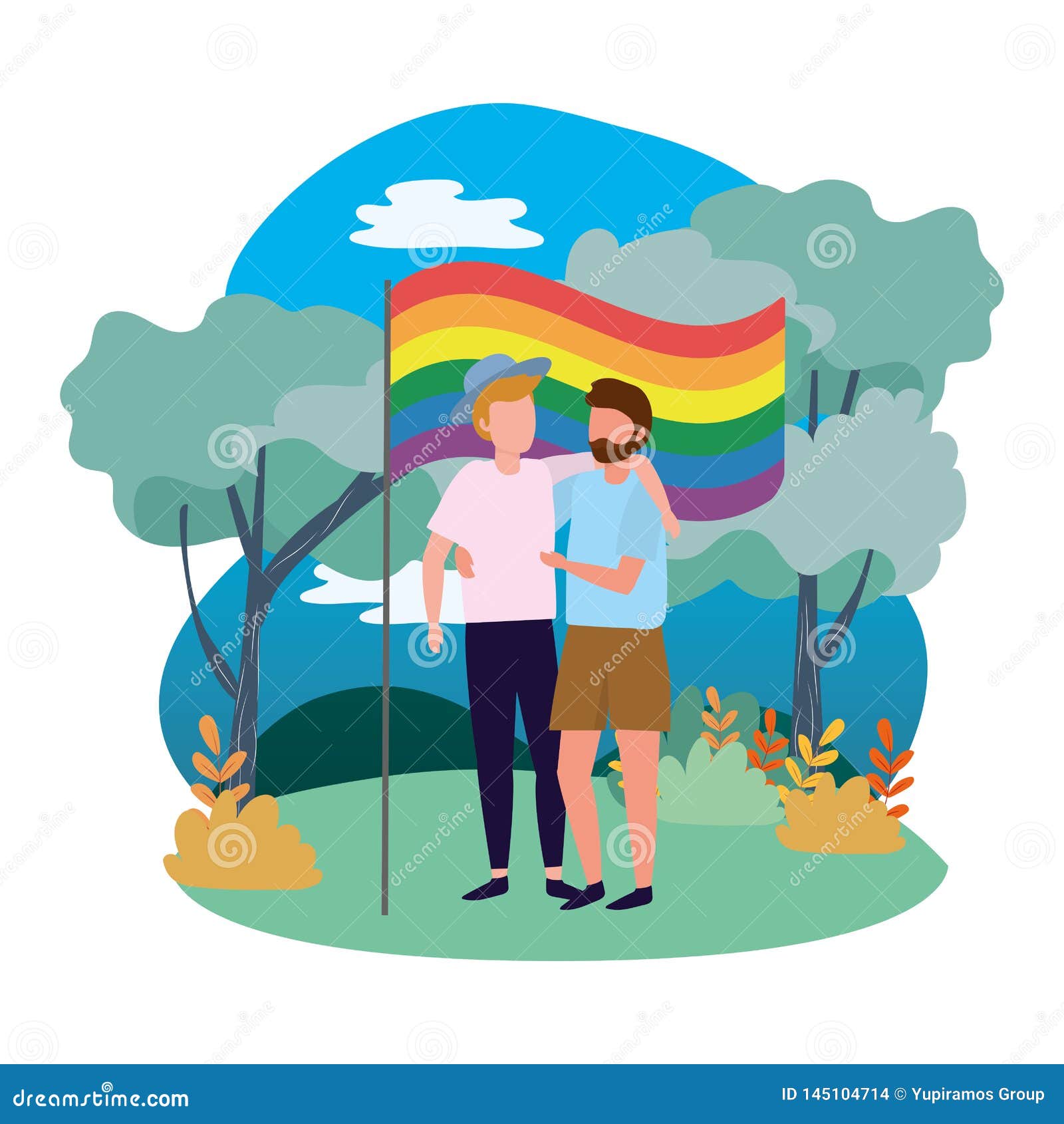 Homosexual Proud Cartoon Stock Vector Illustration Of Lgbtq 145104714