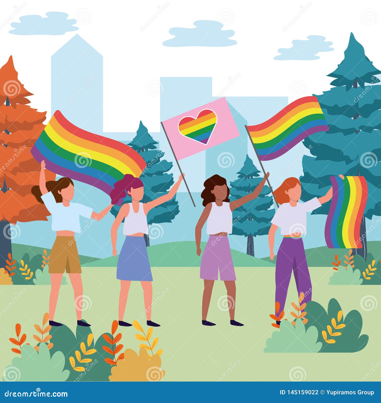Homosexual Proud Cartoon Stock Vector Illustration Of Celebrate